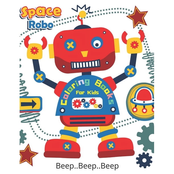 Space Robo Coloring Book: Space and robots coloring Book For Kids ...