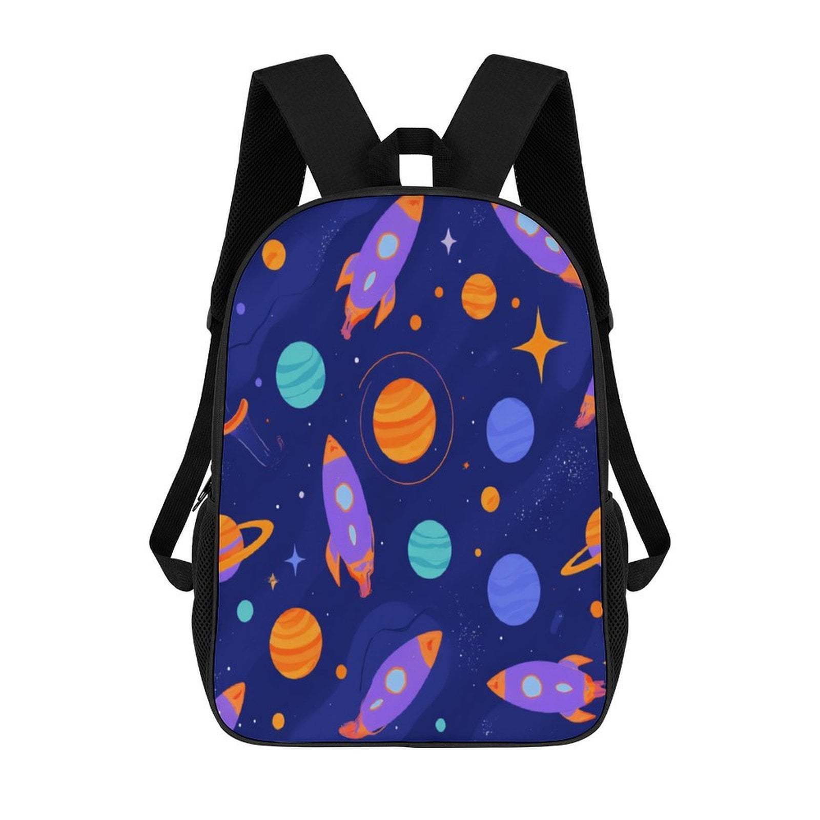 Space Rockets And Planets Pattern 3D Print 17in adolescent Backpack ...