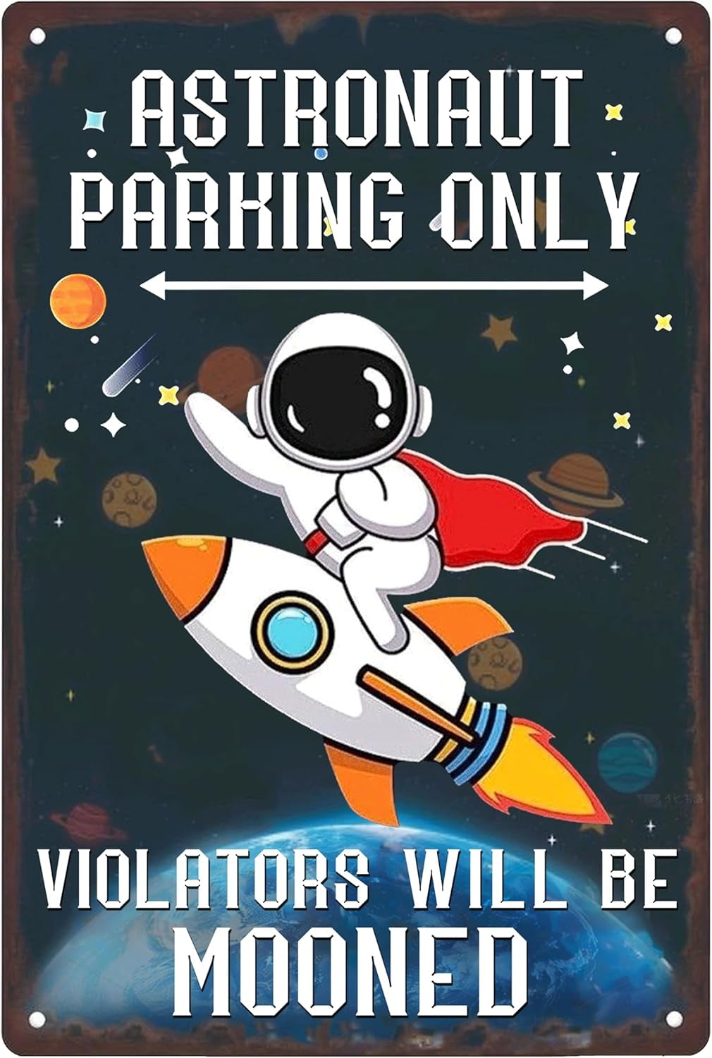 Astronaut Parking Only Sign-Outer Space Room Decor for Boys,Space Gifts ...