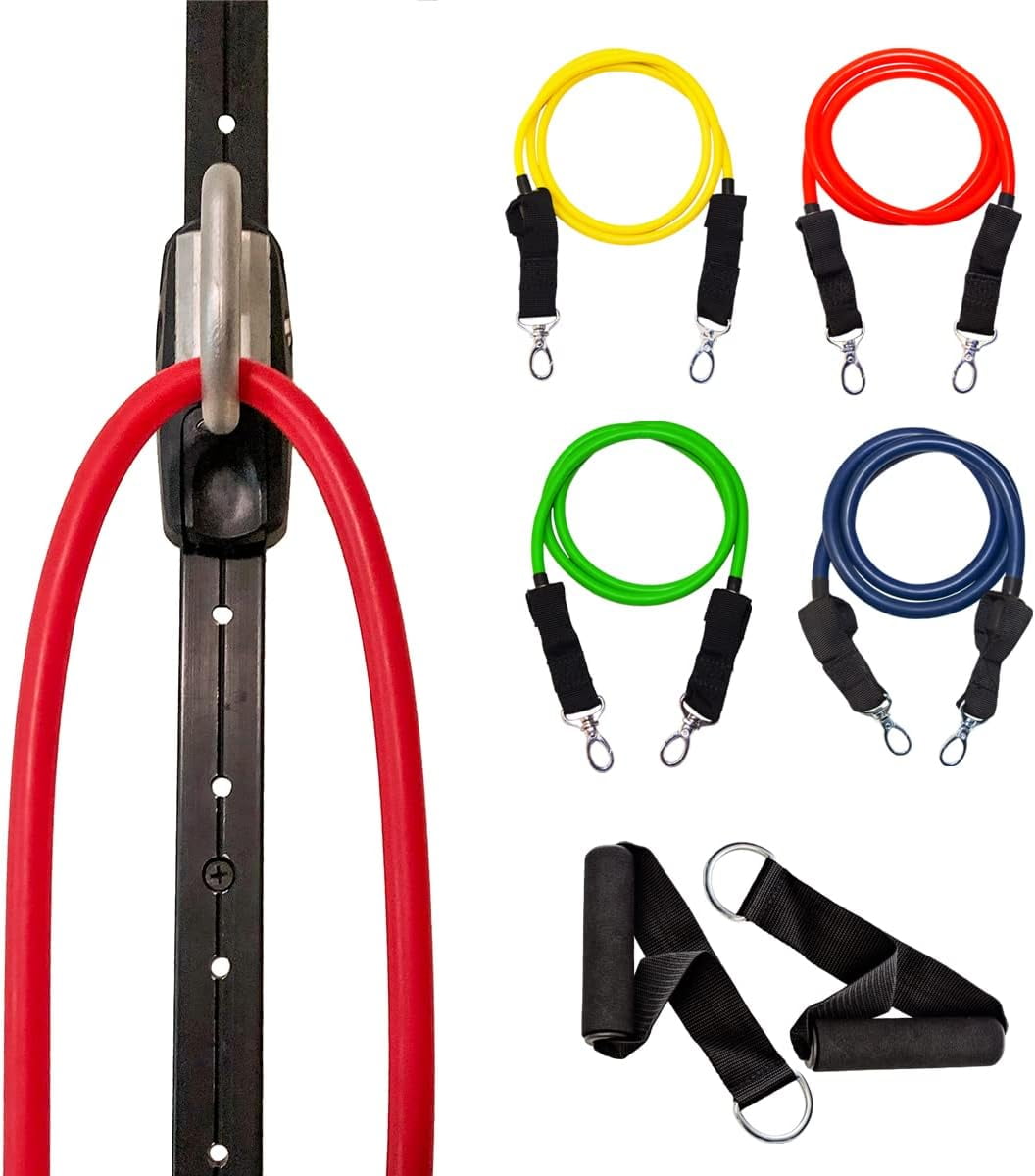 Space Saver Gym Resistance Bands Exercise Equipment for at Home Fitness ...