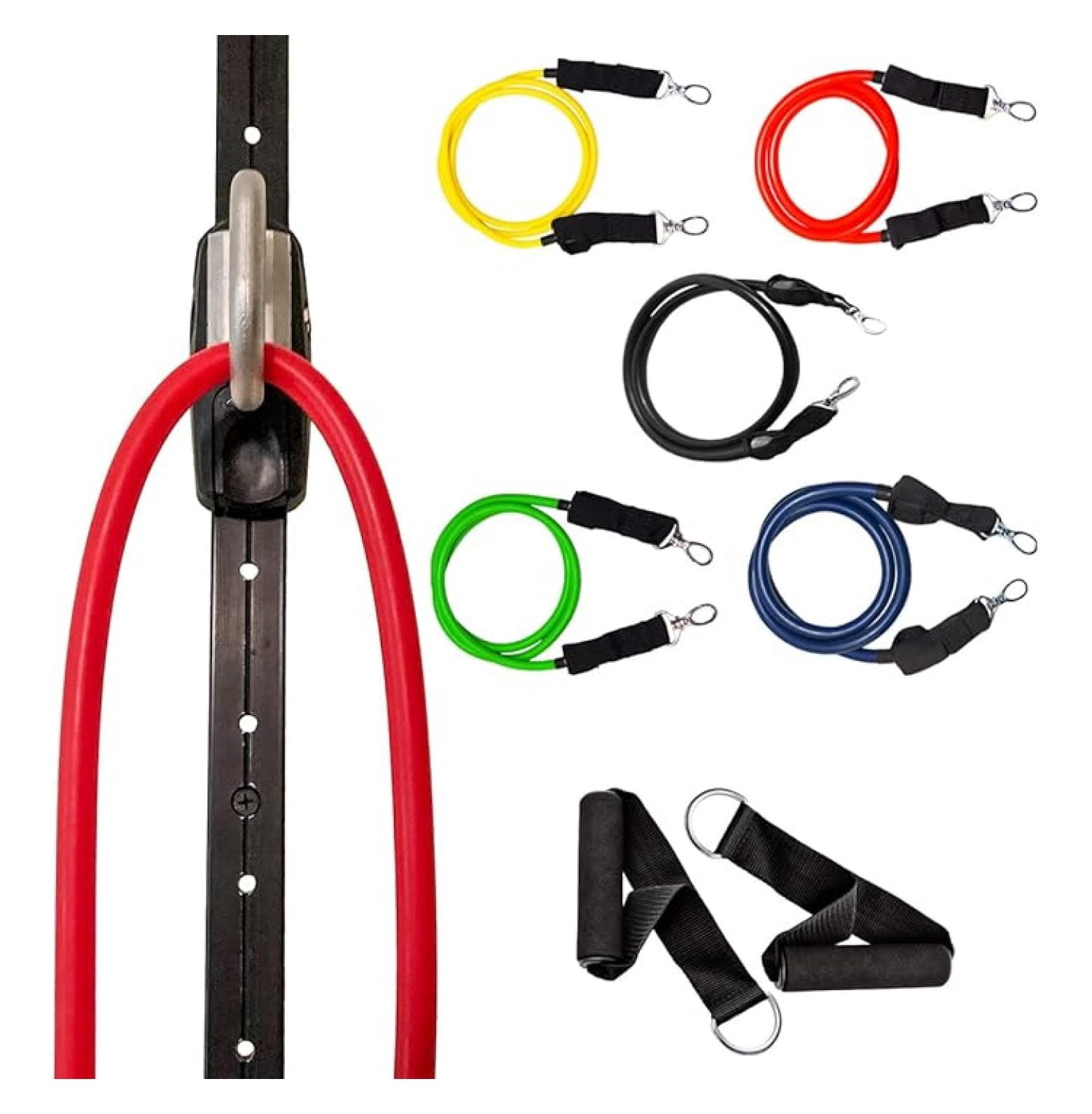Space Saver Gym Resistance Bands Exercise Equipment for at Home Fitness ...