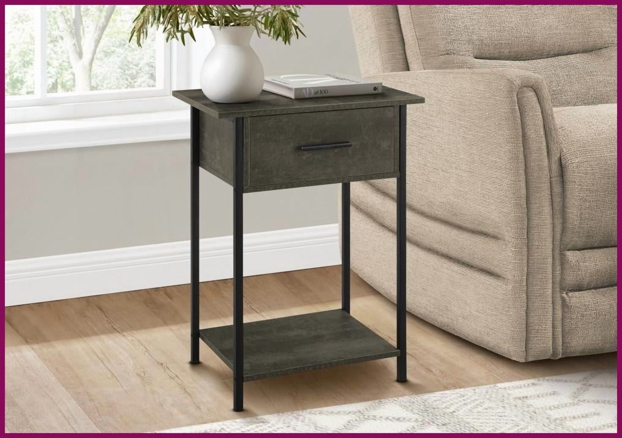 Space-Saving 2-Tier Coffee Table for Living Room - Dark Bronze Laminate ...
