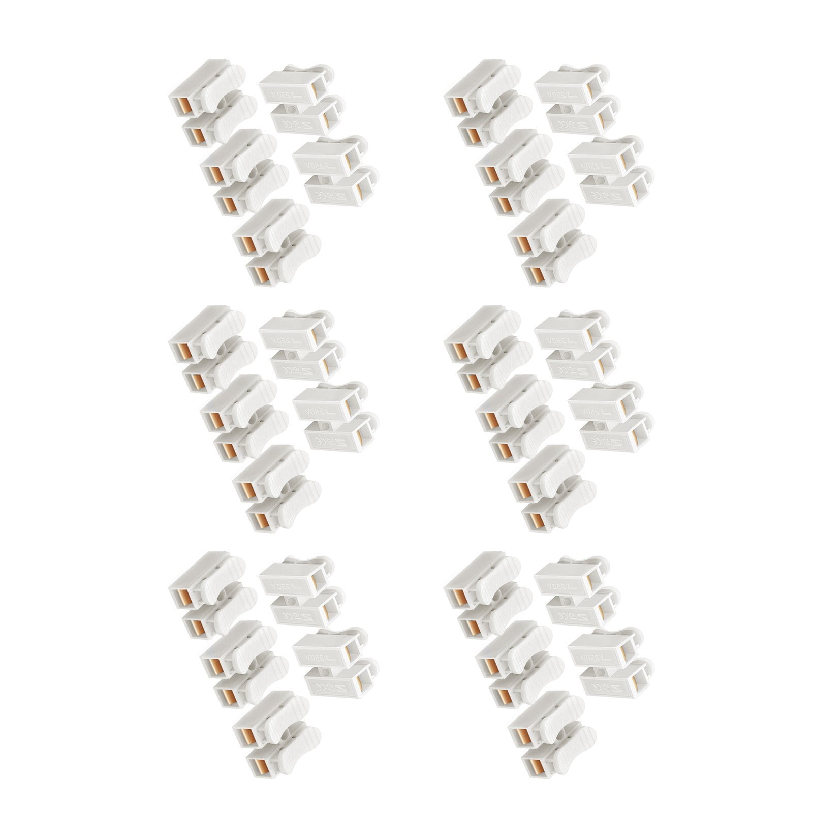 Space Saving 2Port Terminals Block 2Pin Push Quick Wire Cable ...