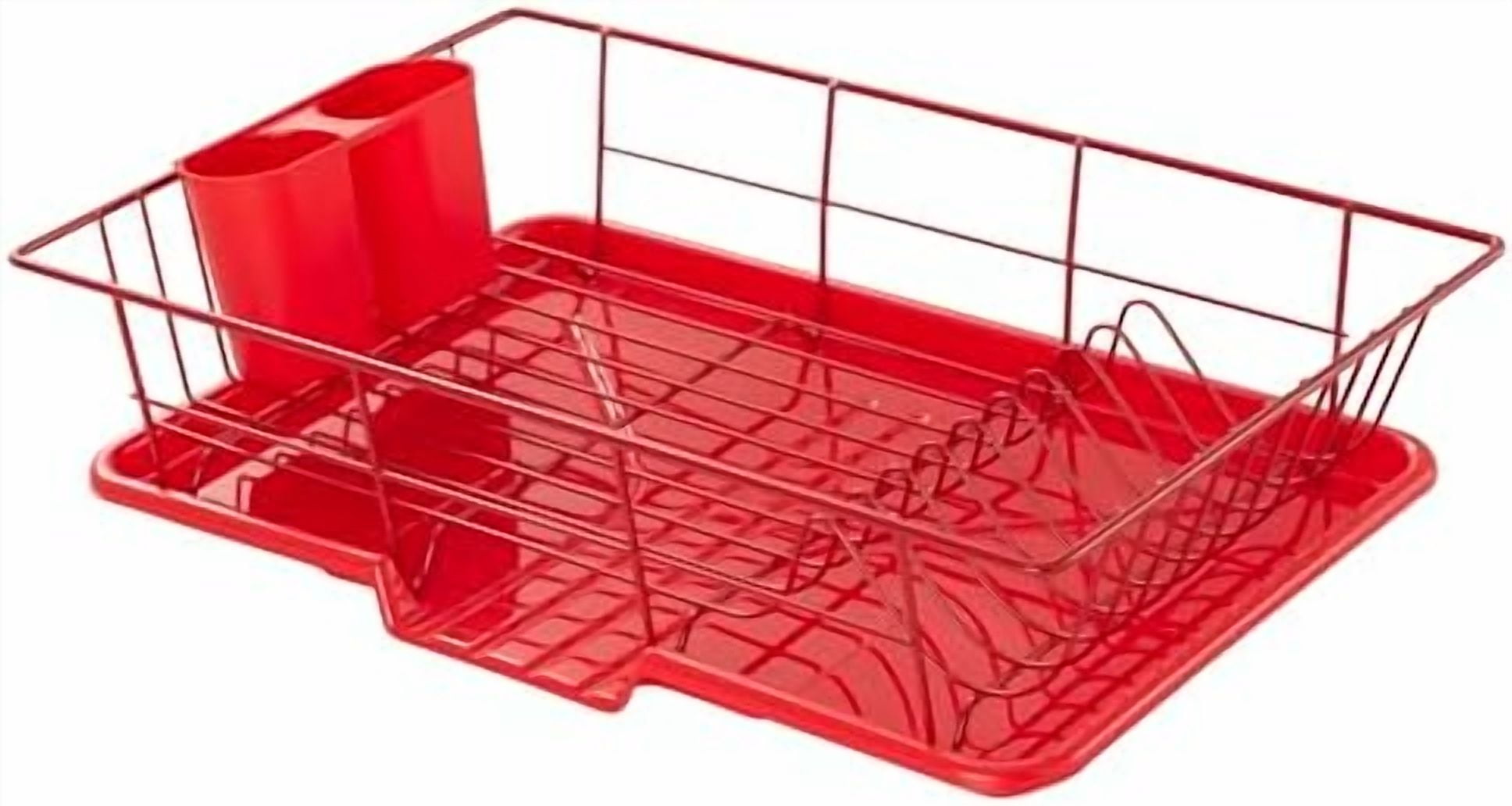 Space-Saving 3-Piece Dish Drainer Rack Set: Efficient Kitchen Organizer ...
