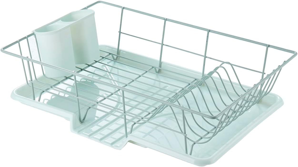 Space-Saving 3-Piece Dish Drainer Rack Set: Efficient Kitchen Organizer ...