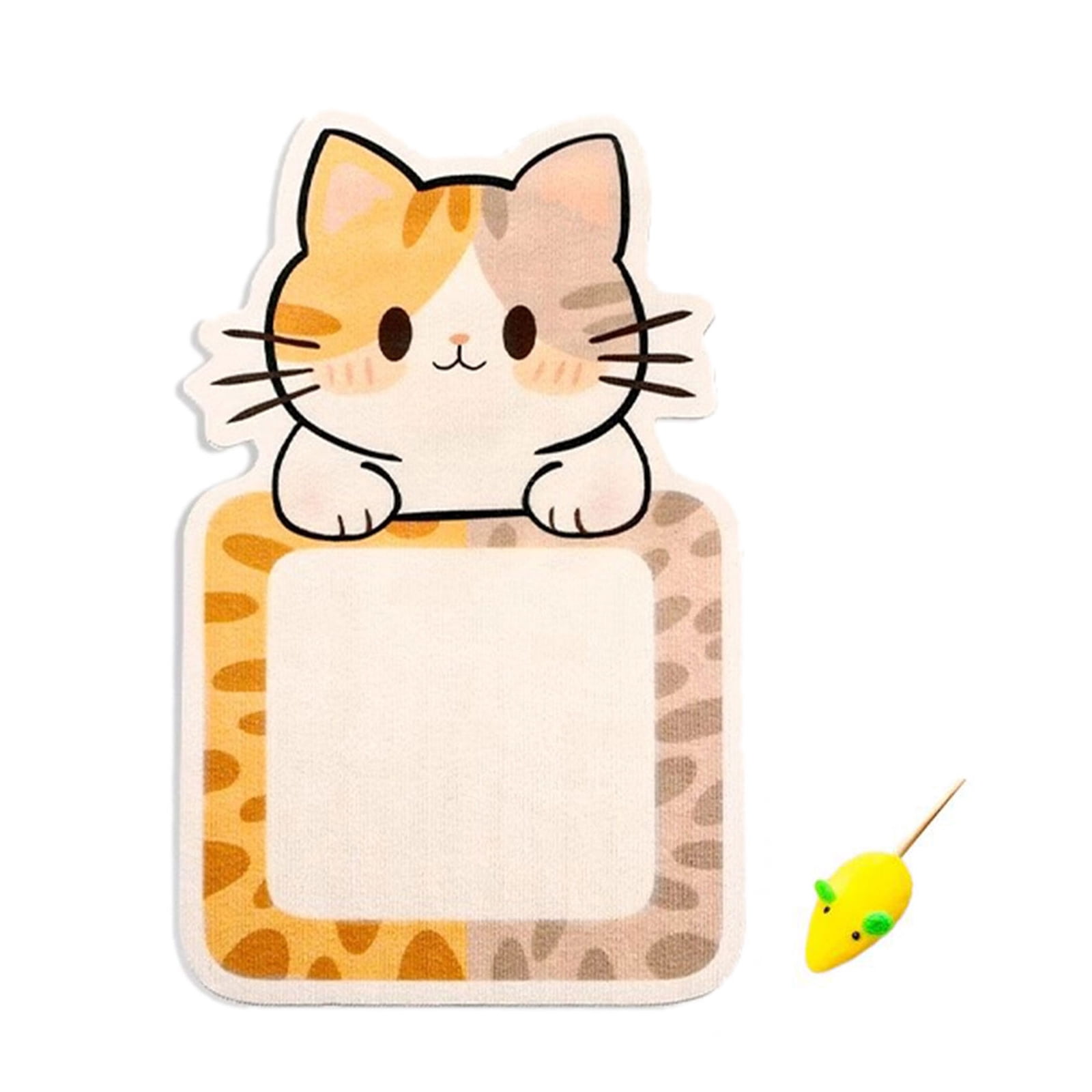 Space Saving Adhesive Scratch Pad Wall Mounted Cartoon Kitten Felt ...