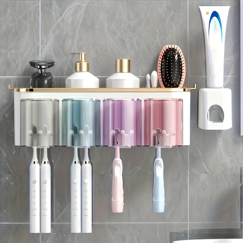 [Space Saving Bathroom Rack] Space Saving Toothbrush And Cup Bathroom ...