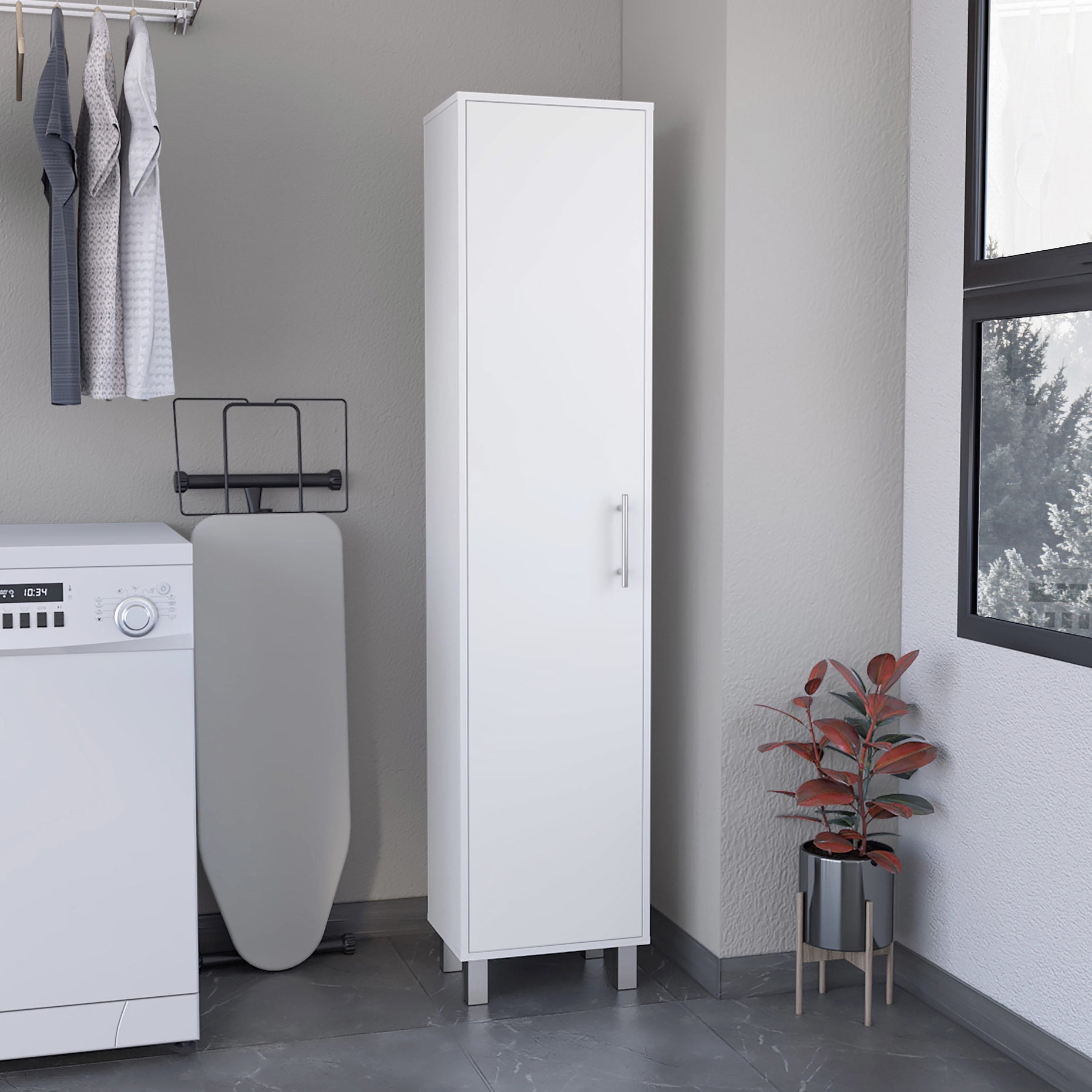 Space-Saving Broom Closet+Ergonomic Size”-“Small Spaces+Fit into Tight ...