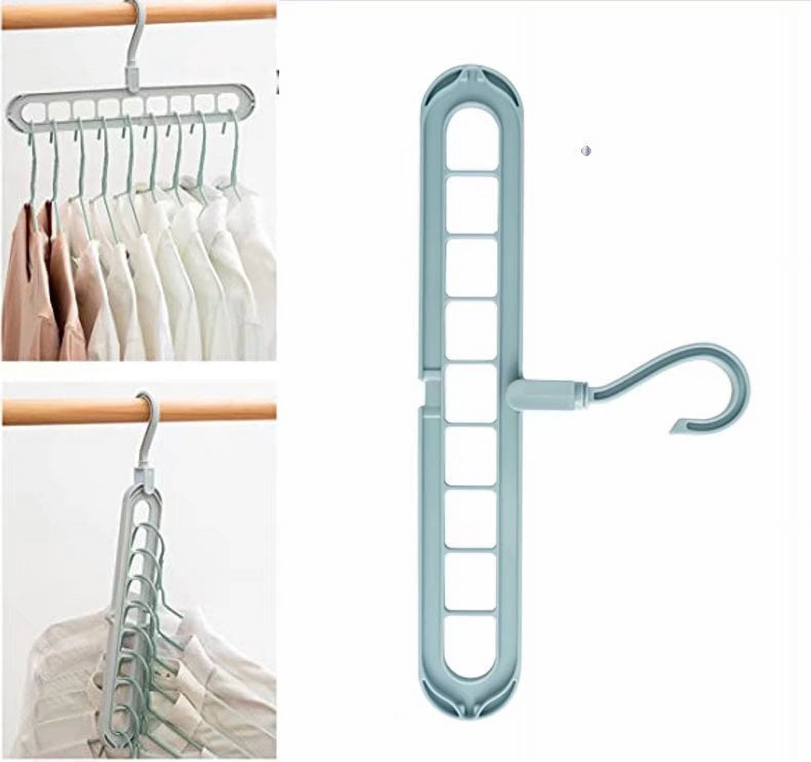 Space Saving Clothes Hanger 9 Holes Multifunctional Smart Closet ...