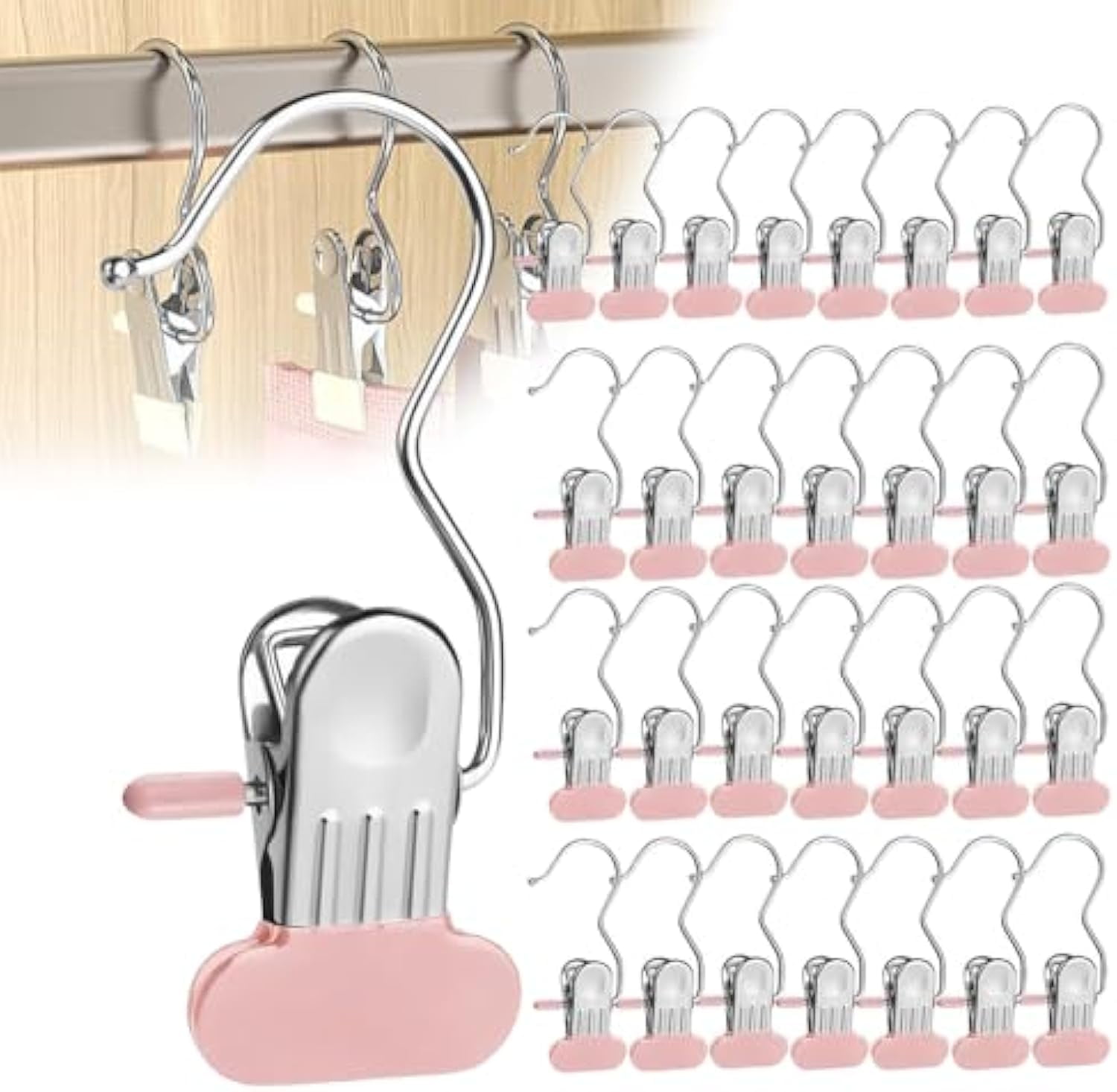 Space-Saving Clothes and Hat Storage Hook, Anti-Rust Clip Space-Saving ...