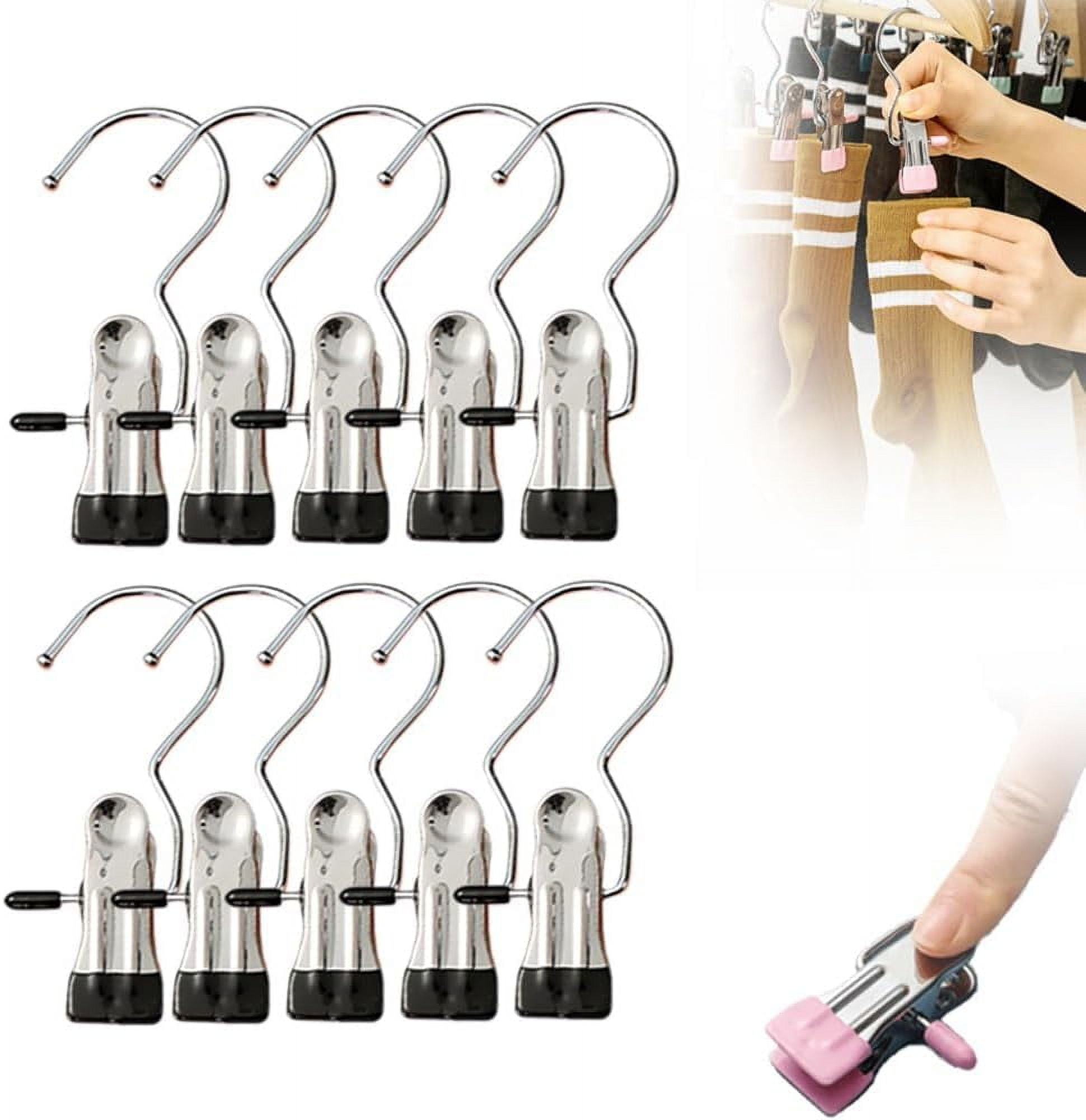 Space-Saving Clothespin Hat Pants Storage Hanging Travel Hook ...