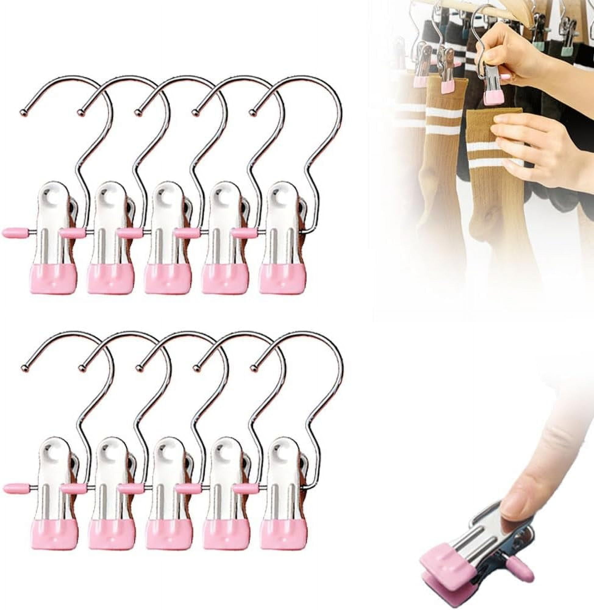 Space-Saving Clothespin Hat Pants Storage Hanging Travel Hook ...