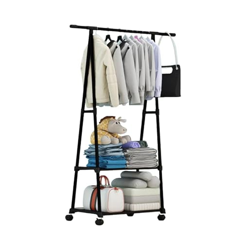 Space-Saving Coat Rack Panel, Modern Black Finish, Durable Plastic ...