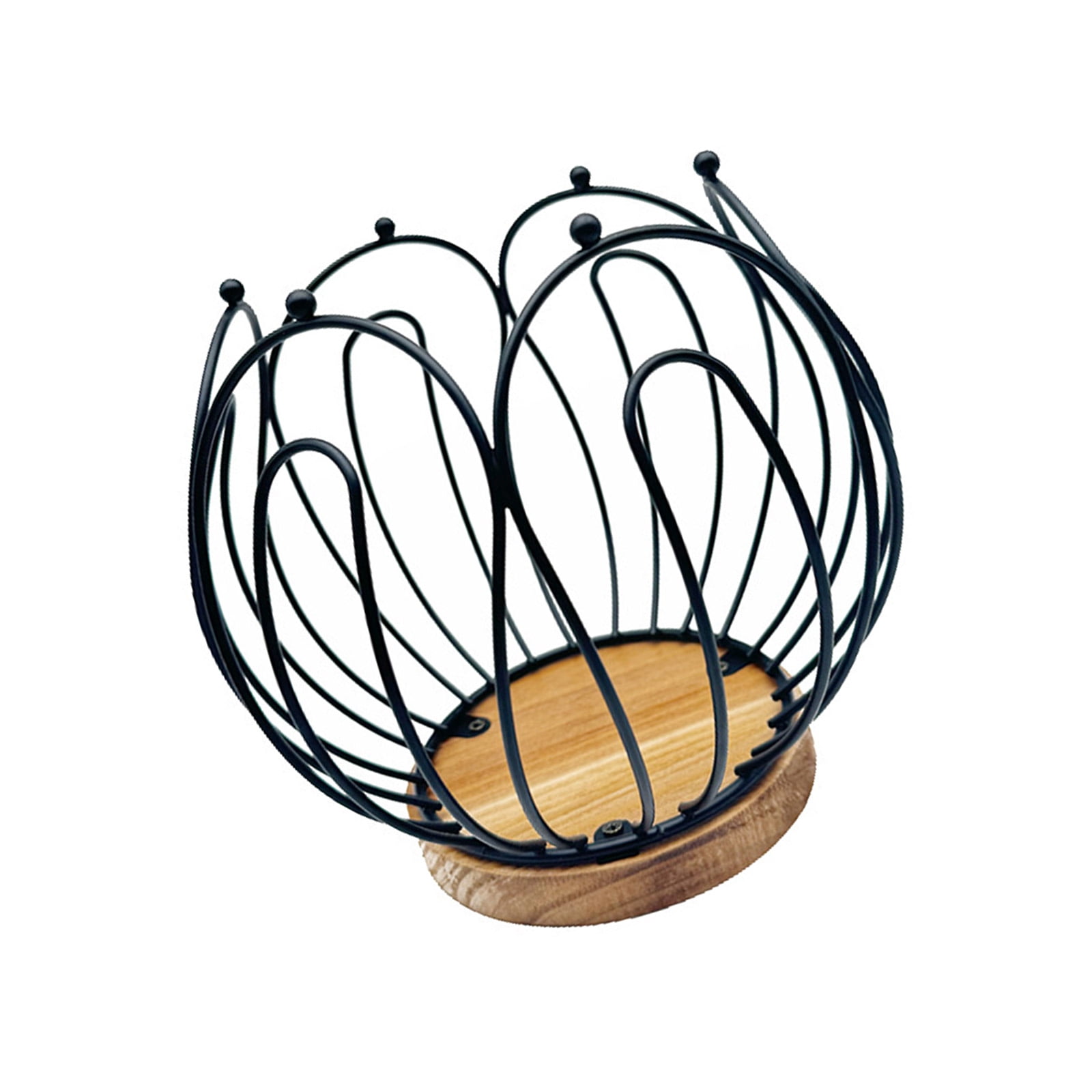 Space Saving Coffee Basket With Natural Base Decorative Iron Coffee ...