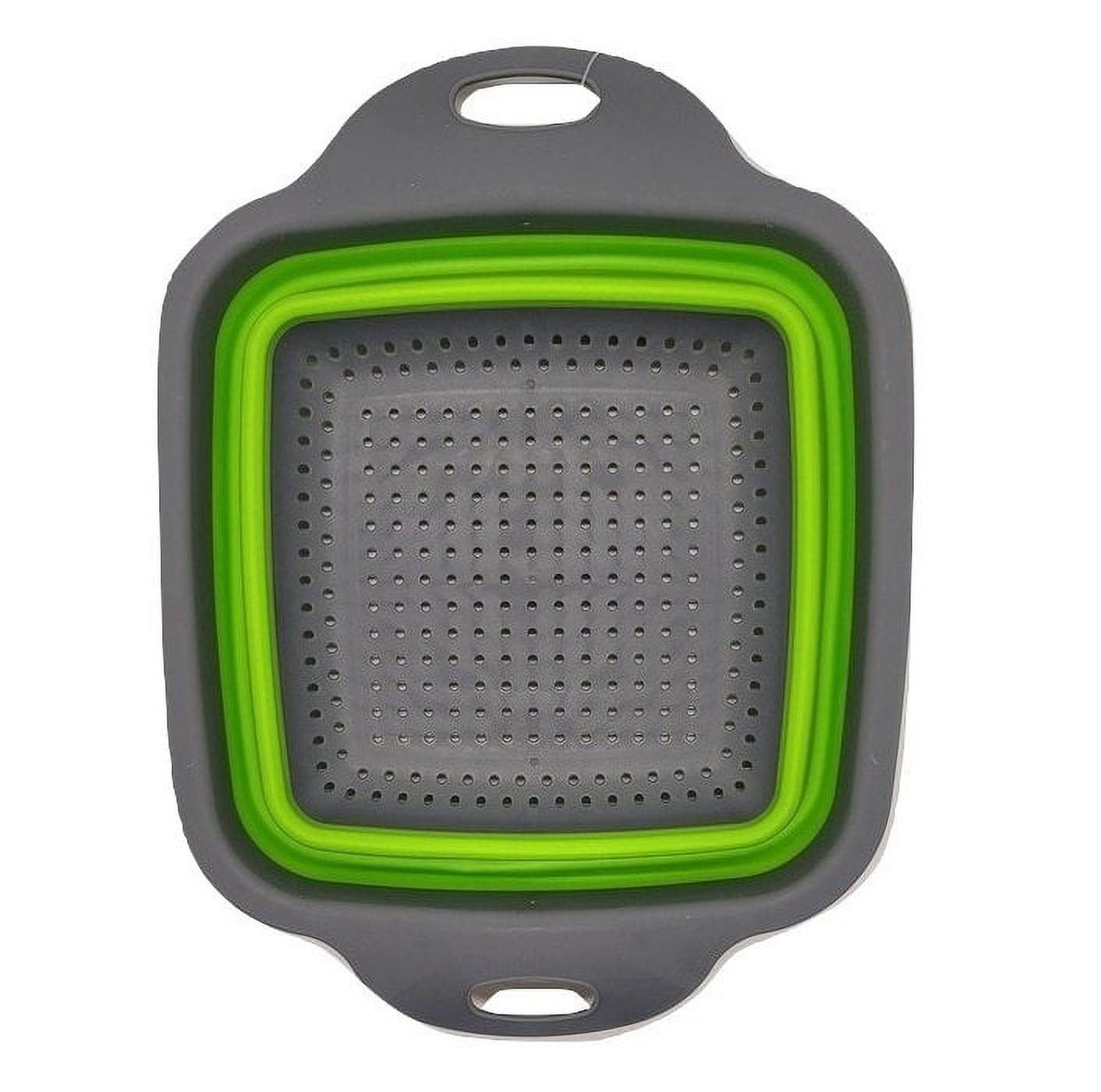 Space Saving Collapsible Silicone Kitchen Colander Food Strainer ...