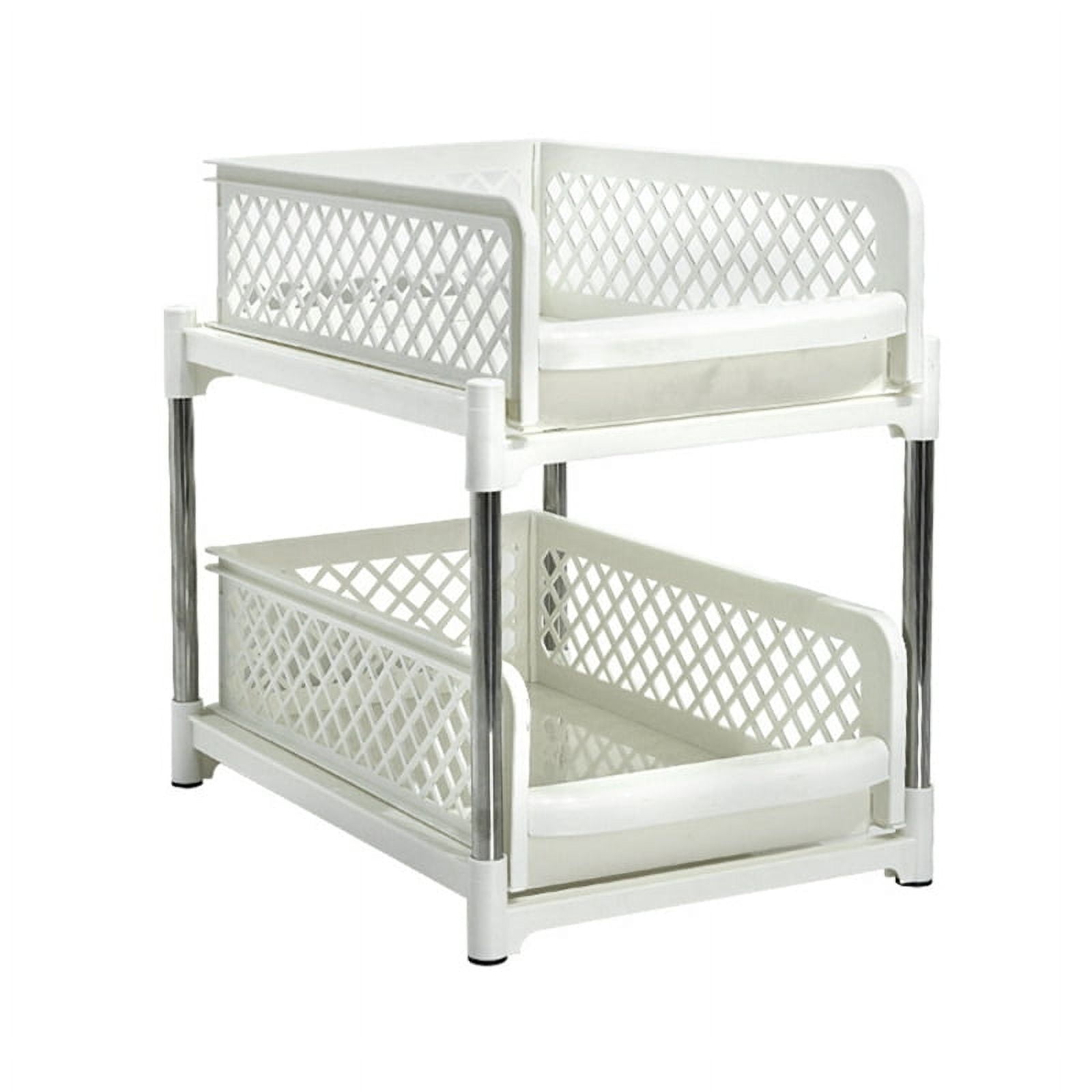 Space-Saving Design 2-Layer Organizer with Pull-Out Drawers, Sliding ...