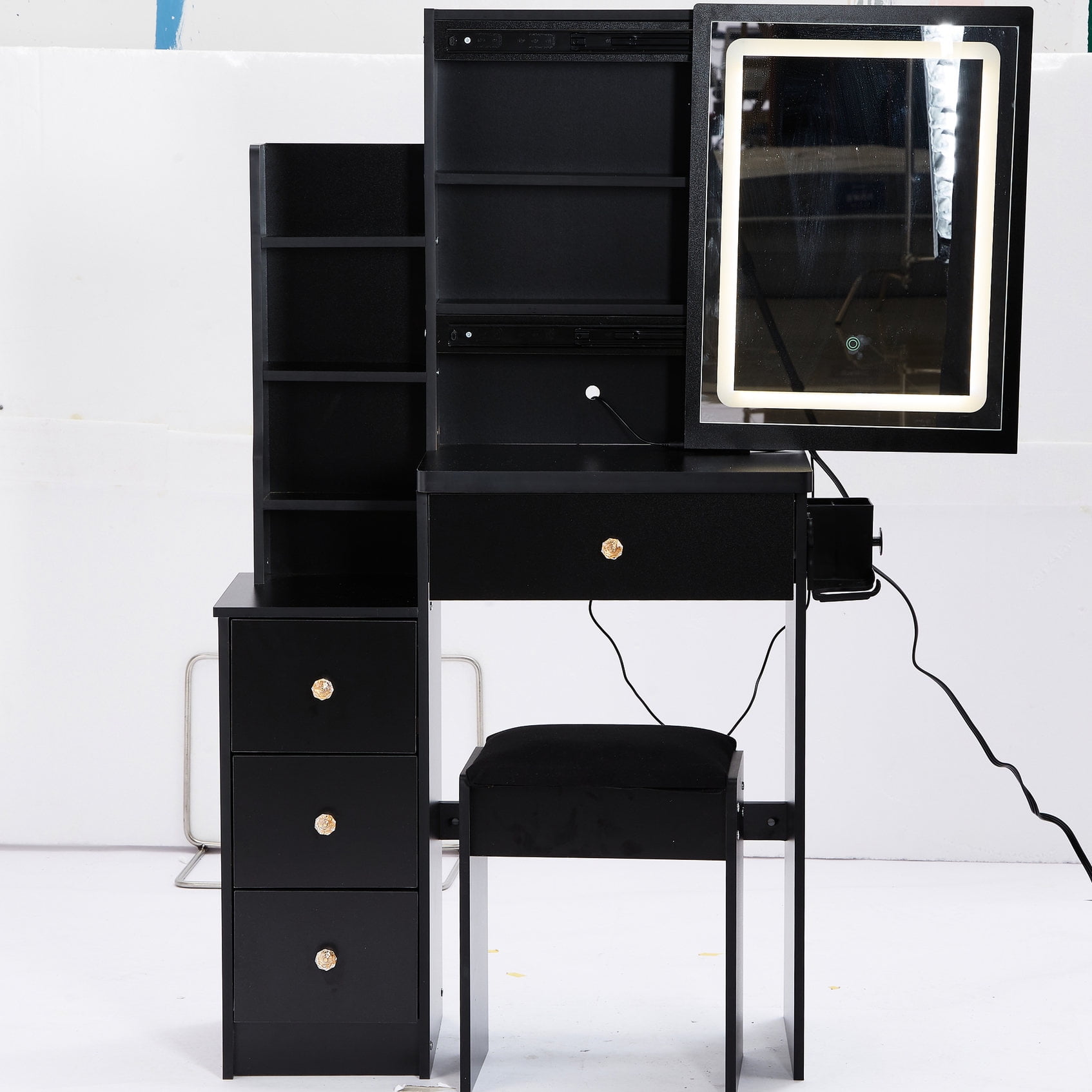 Space-Saving Design and Padded Stool - Great for Limited Spaces ...