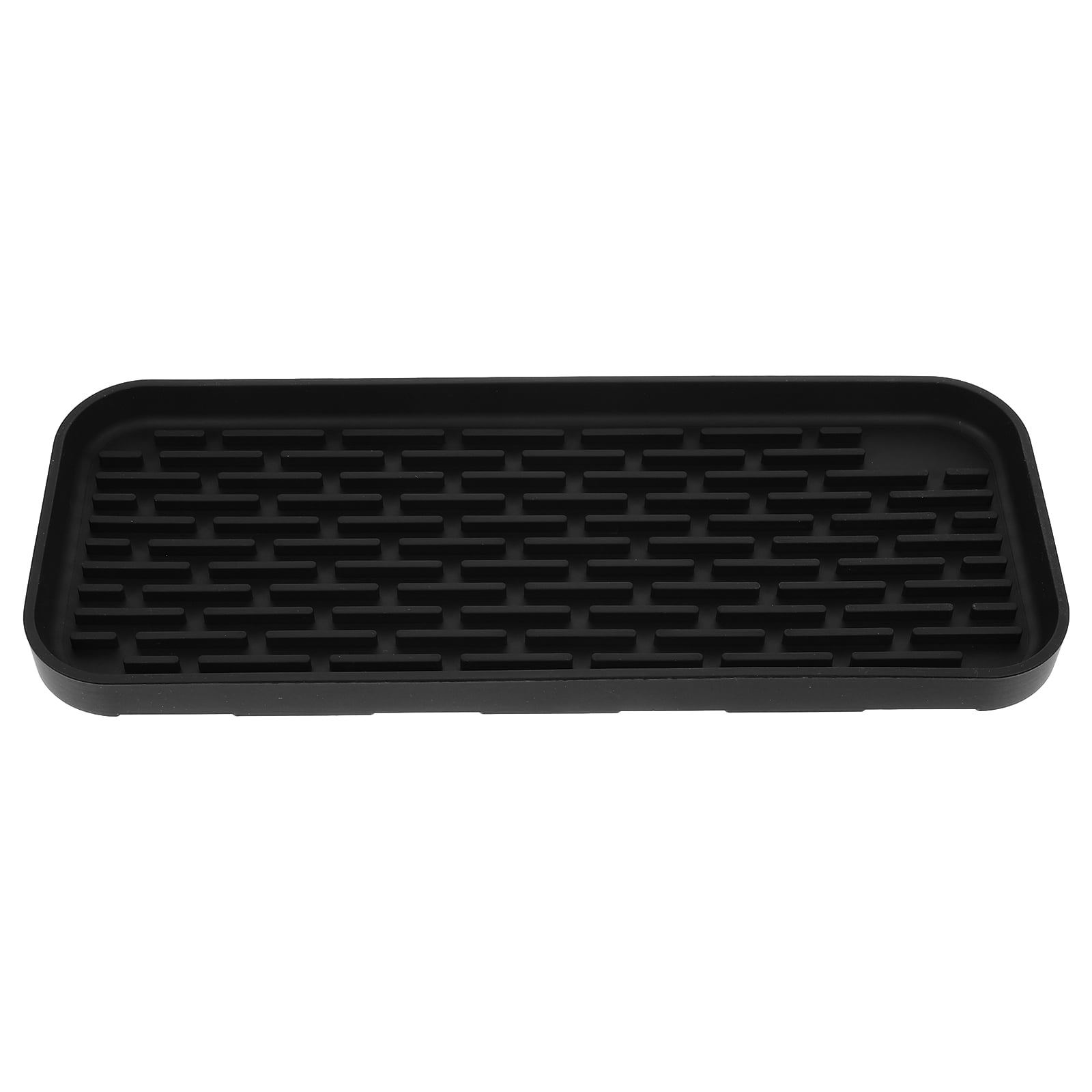 SOPOTUTU Countertop Drying Mat for Kitchen Black 1Set 12X4.7X0.7In ...