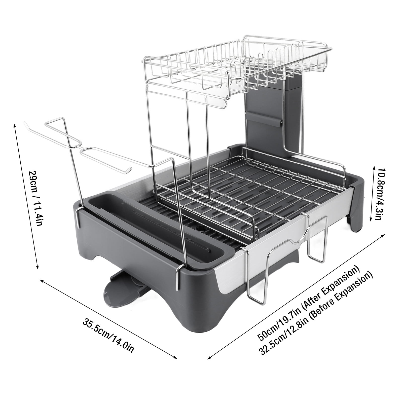 Space,Saving Dish Rack: Retractable Stainless Steel Design For ...