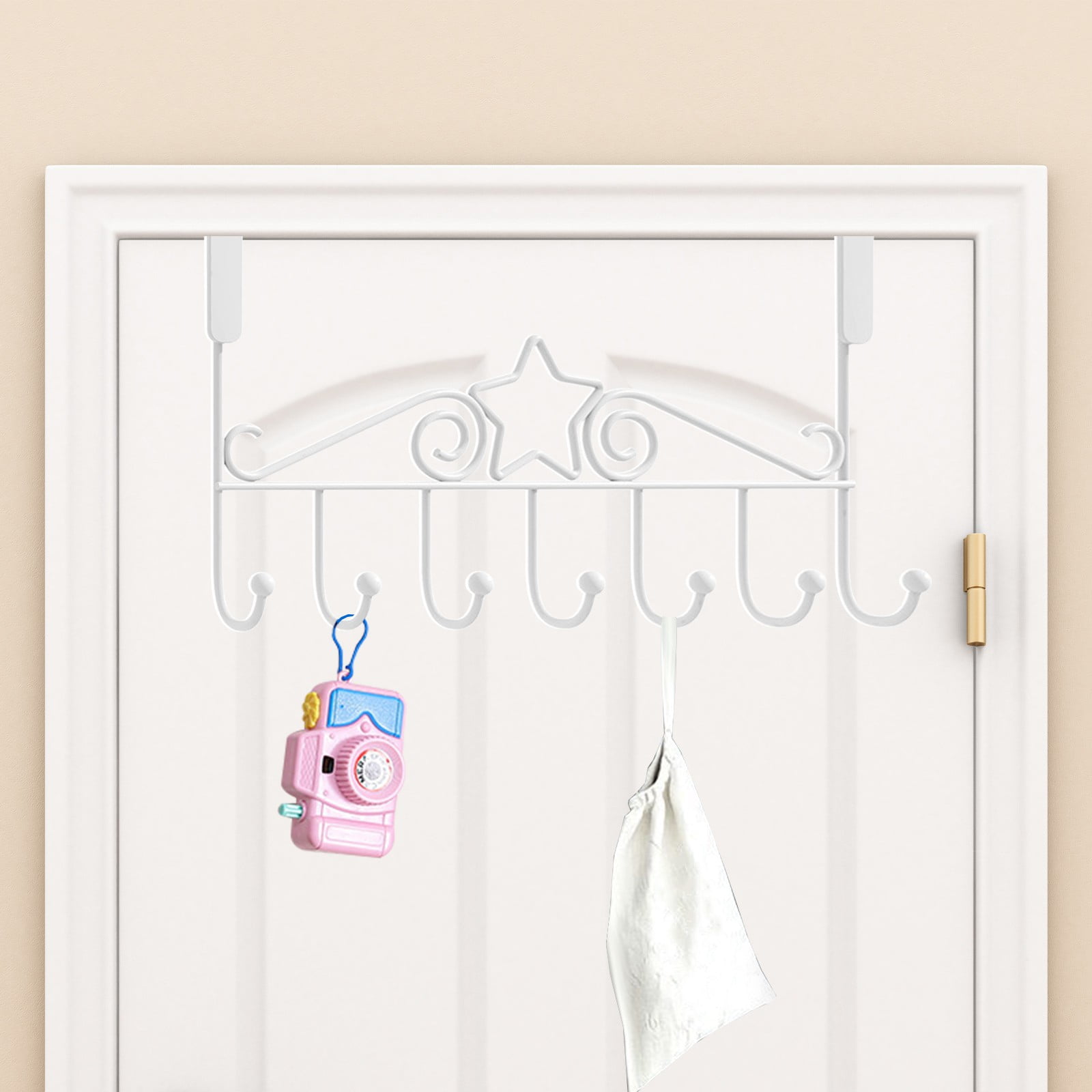 Space Saving Over The Door Hooks Heavy Duty Rustproof Steel Door Back ...