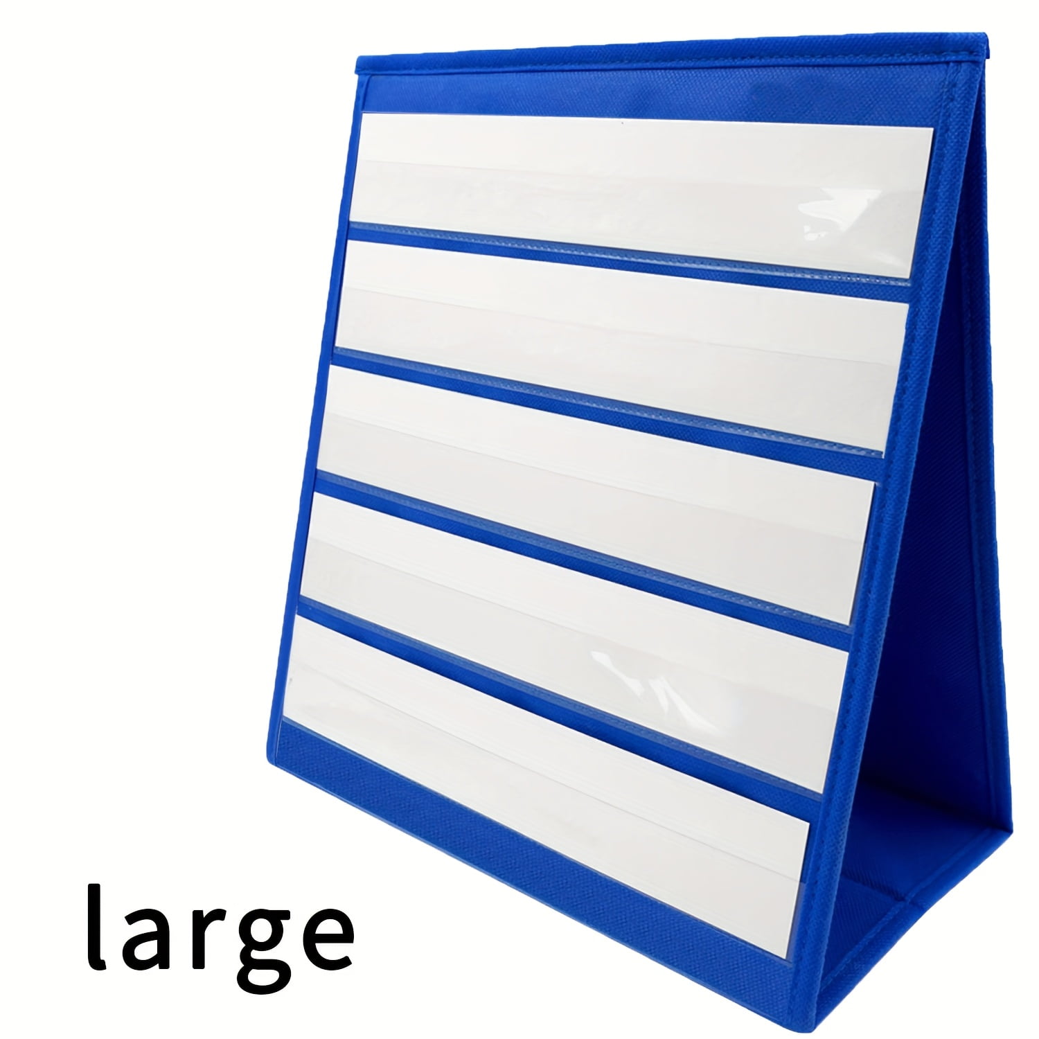 Space-Saving Double-Sided Pocket Chart with 20 Reusable Dry Erase Cards ...