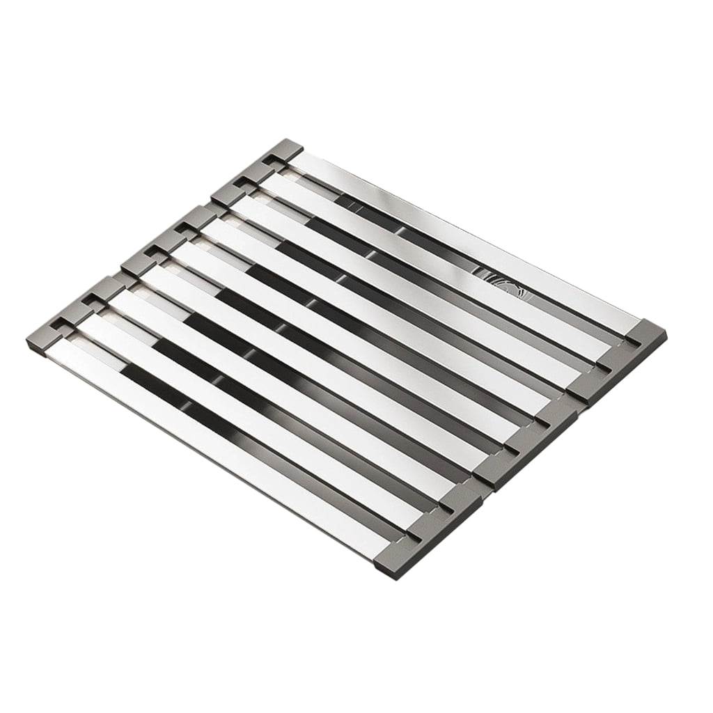 Space Saving Folding Dishes Drying Rack With Removable Tray Versatile ...