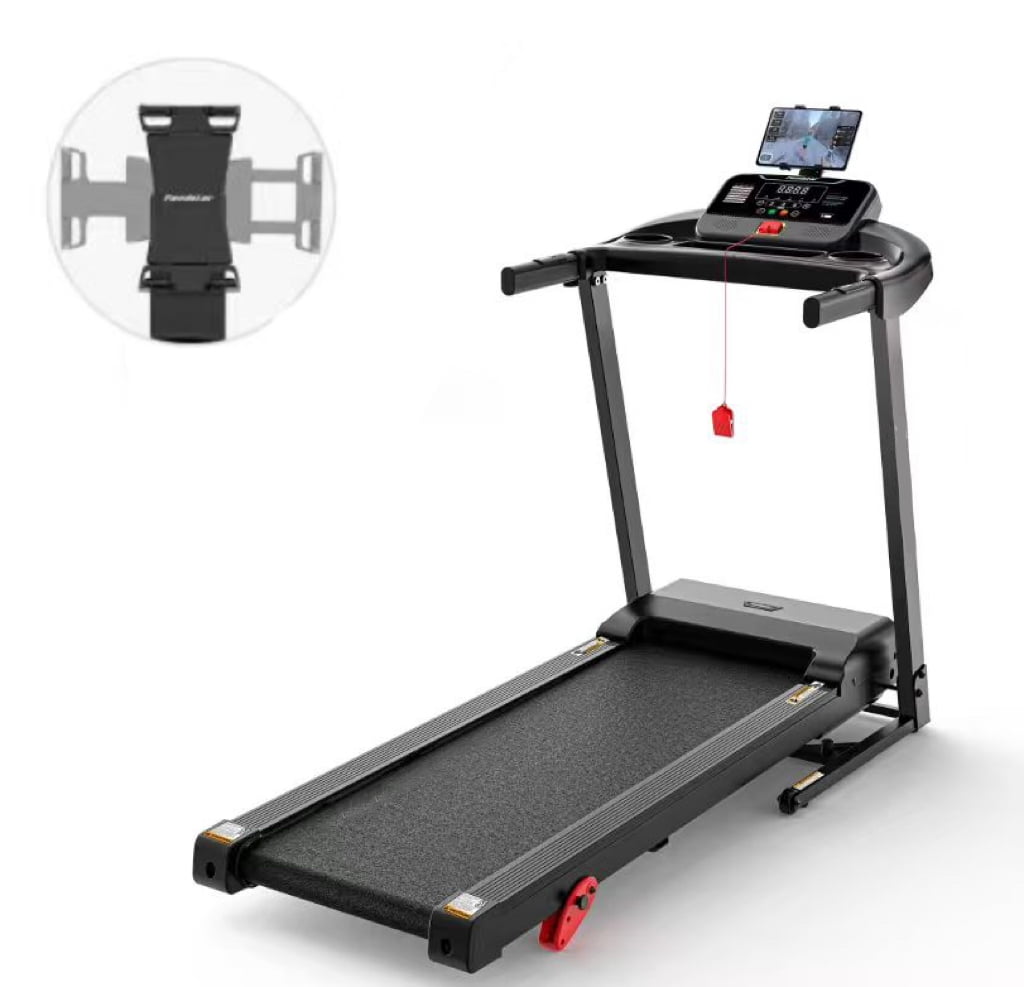 Space Saving Folding Treadmill, 3HP Motor with 9% Incline & 64 Workout ...