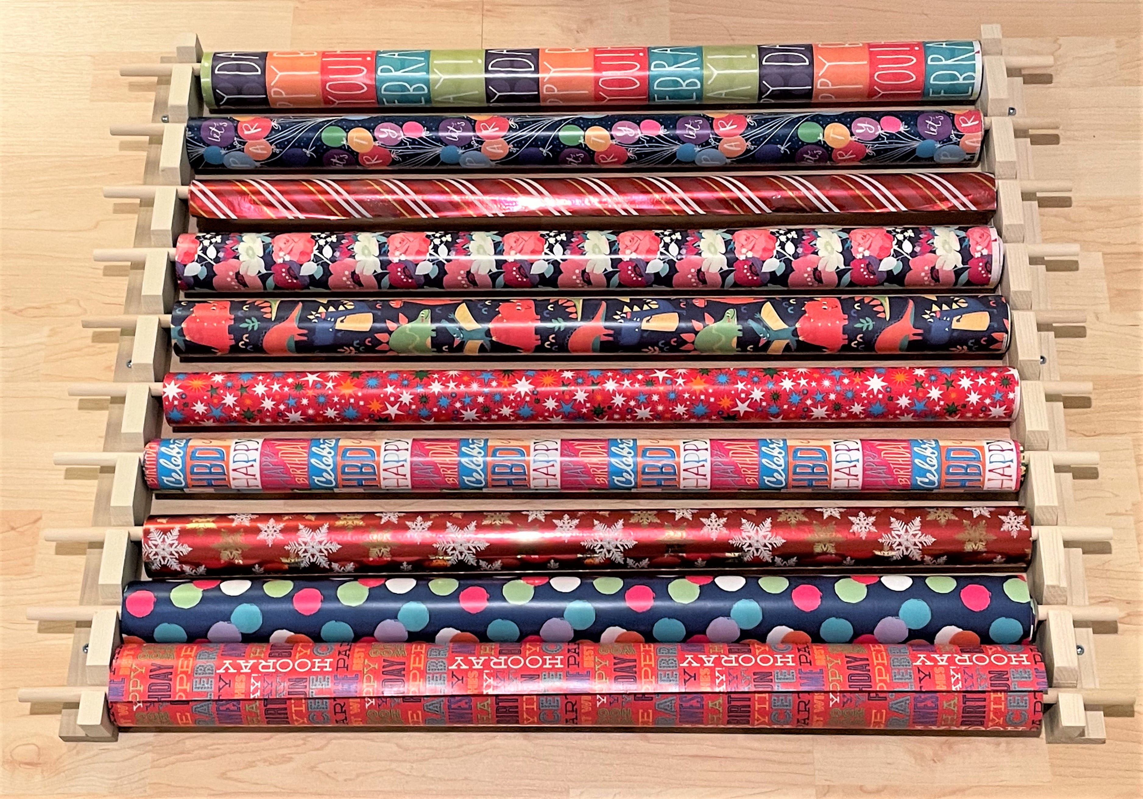 Space Saving, Front Loading Organizer / Station for Gift Wrapping Paper ...