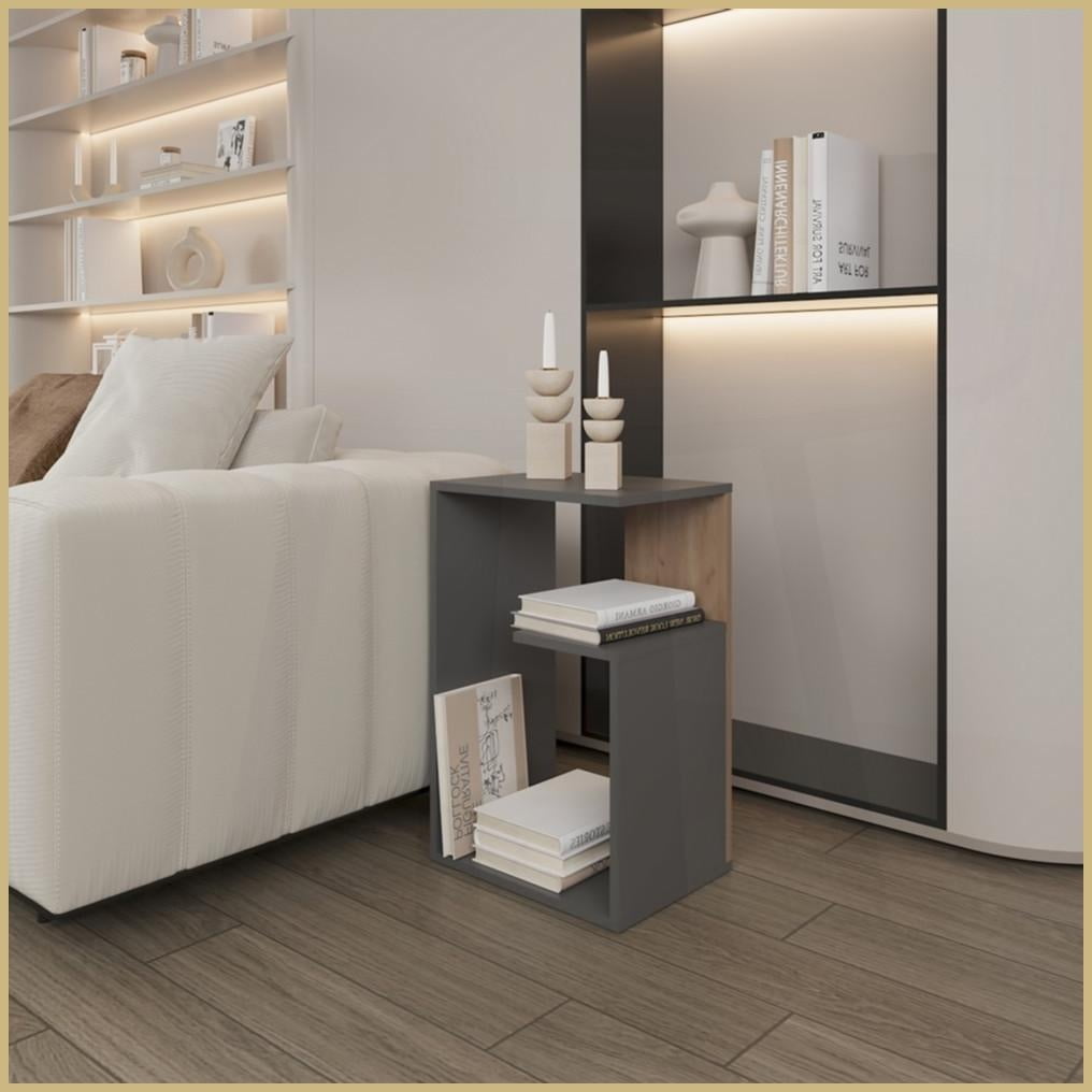 Space-Saving Gray/Macadamia Coffee Table for Living Room - Multi ...