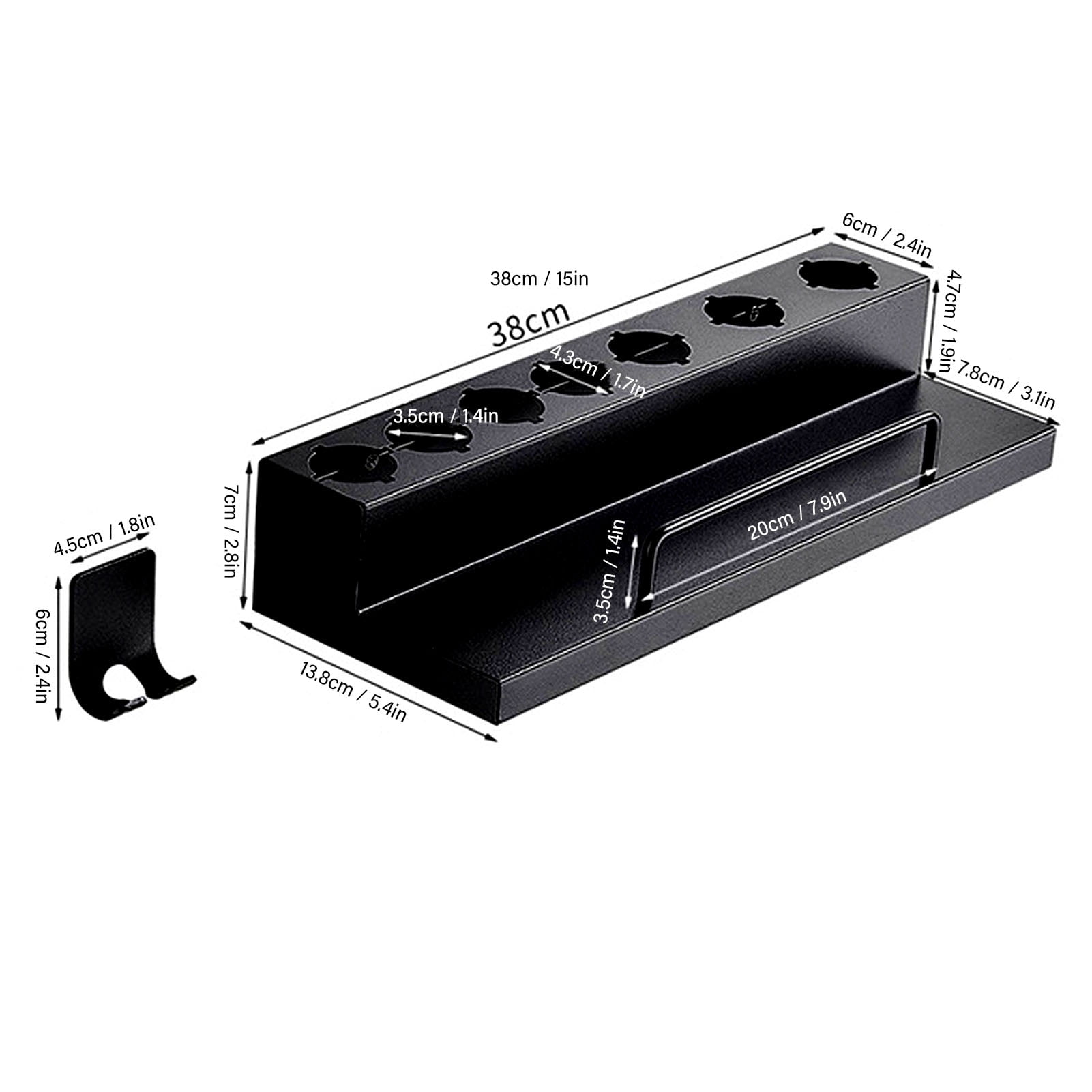 Space,Saving Hair Tool Holder, Wall Mounted Rack For Curling Irons ...