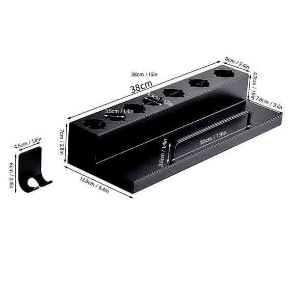 Space,Saving Hair Tool Holder, Wall Mounted Rack For Curling Irons ...