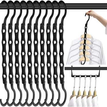 4 Pack Magic Space Saving Clothes Hangers Multifunctional Smart Closet ...