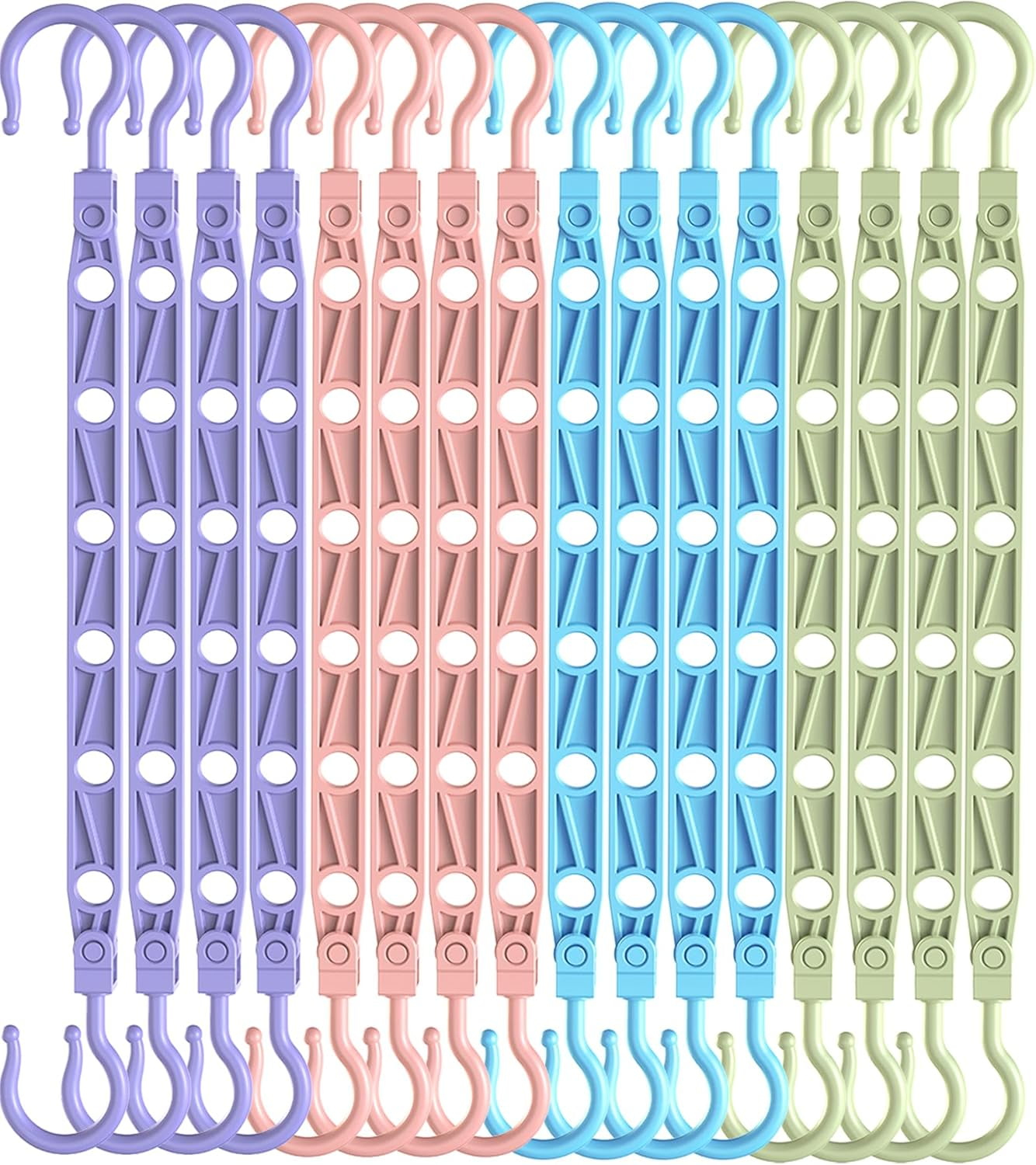 Space Saving Hangers for Clothes, 16 Pack Magic Hangers with 6 Holes ...