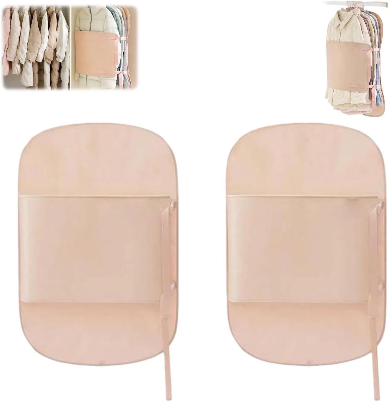 Space Saving Hanging Compression Garment Bag with Zipper for Closet ...