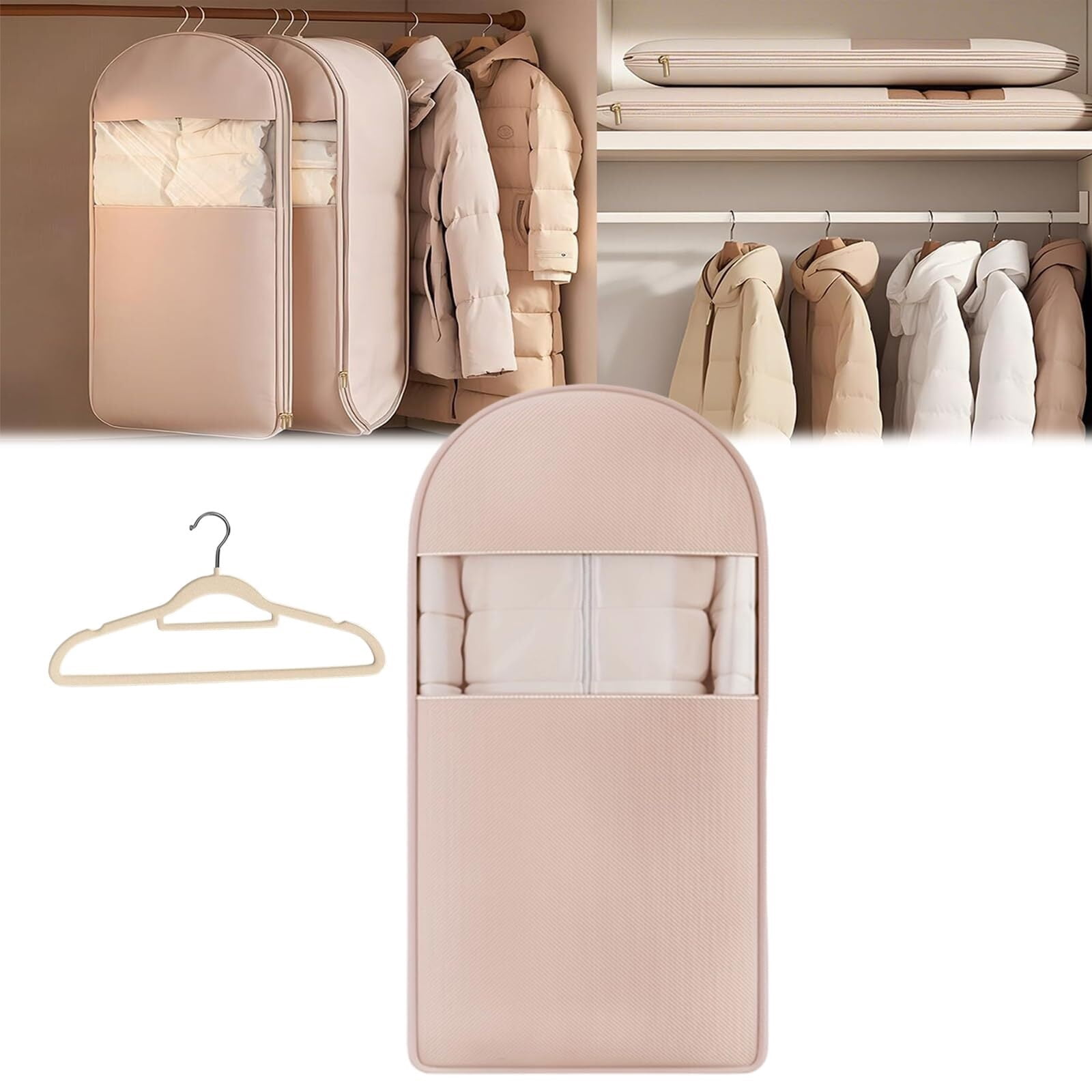 Space Saving Hanging Garment Bag with Self Compression Zipper, 2025 ...