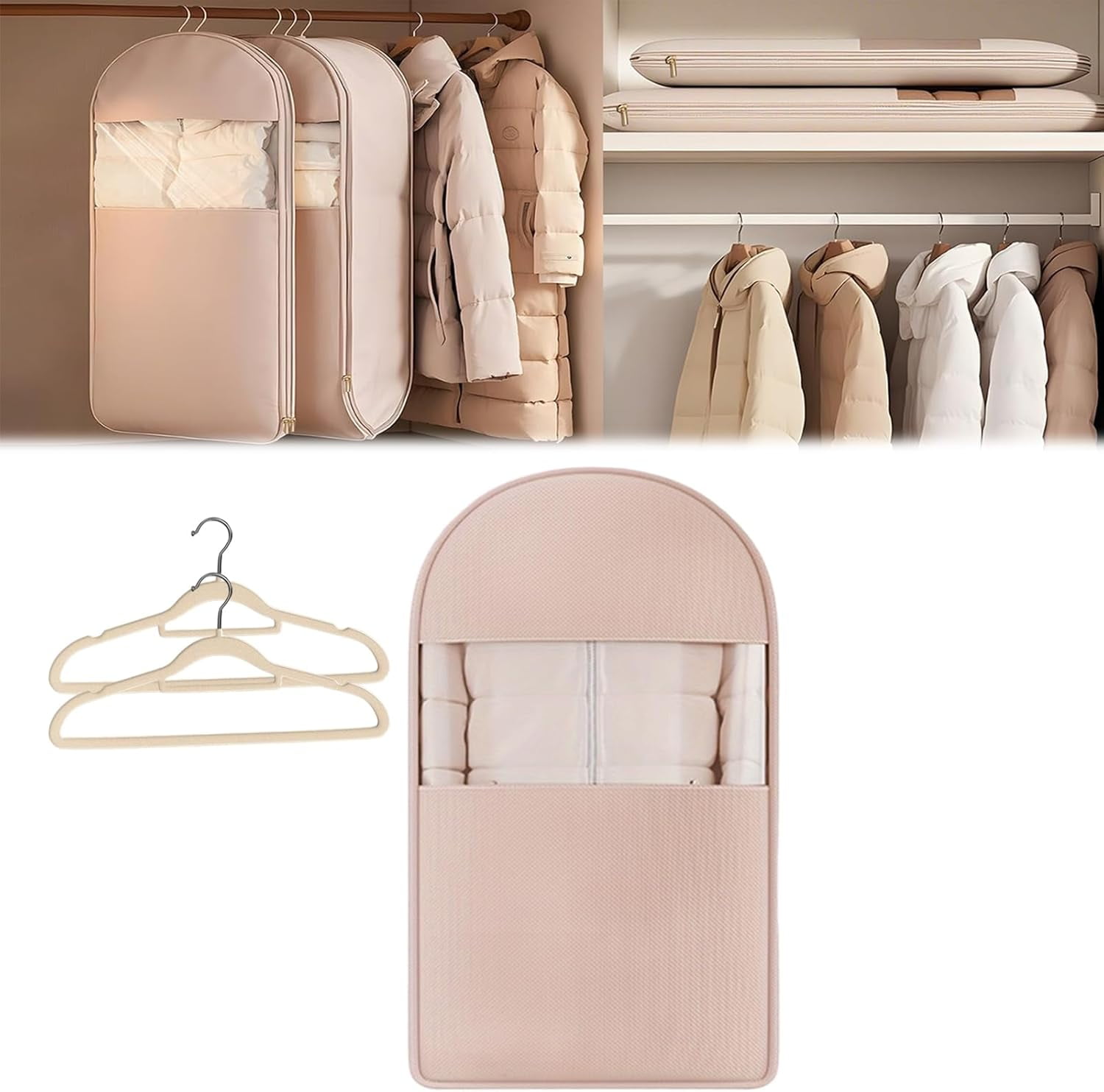 Space Saving Hanging Garment Bag with Self Compression Zipper, 2025 ...