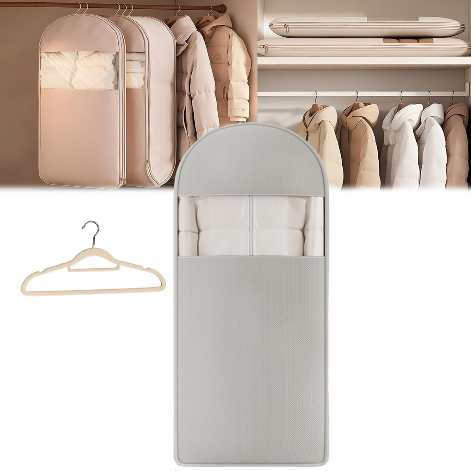 Space Saving Hanging Garment Bag with Self Compression Zipper, 2025 ...