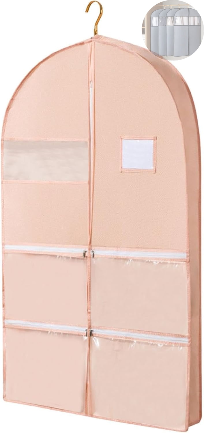 Space Saving Hanging Garment Bag with Self Compression Zipper ...