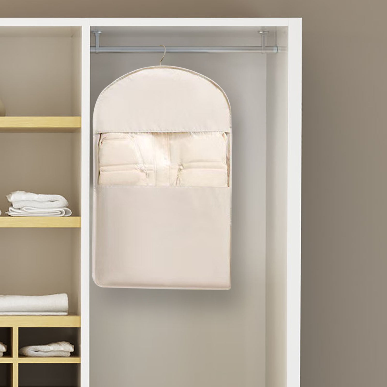 Space Saving Hanging Garment Bag with Self Compression Zipper, Space ...