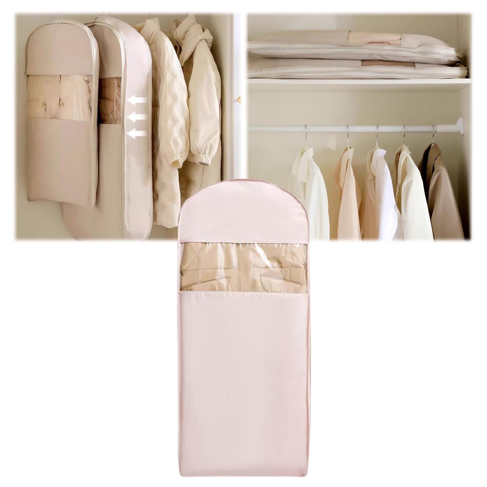 Space Saving Hanging Garment Bag with Self Compression Zipper,Space ...