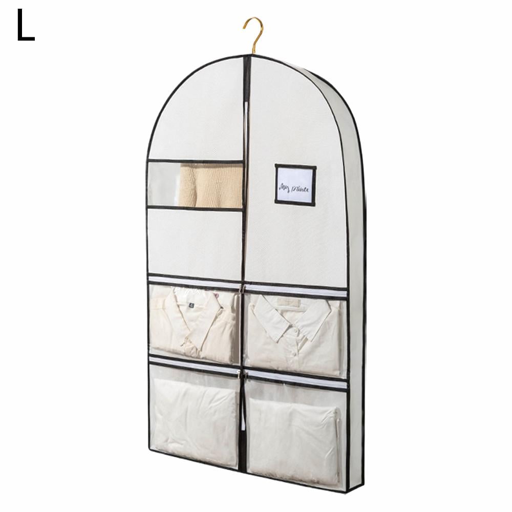 Space Saving Hanging Garment Bags with Self Compression Zipper,Closet ...