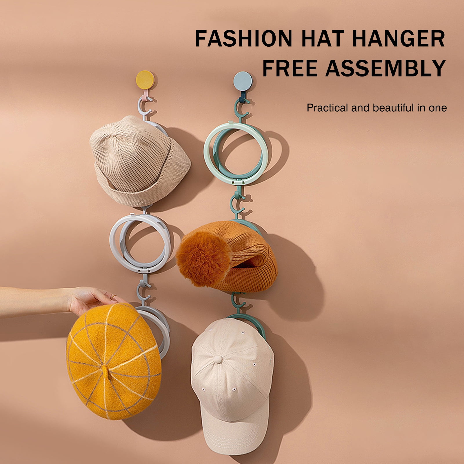 Space-Saving Hat Rack Easy Installation, Organizes Hats, Scarves ...