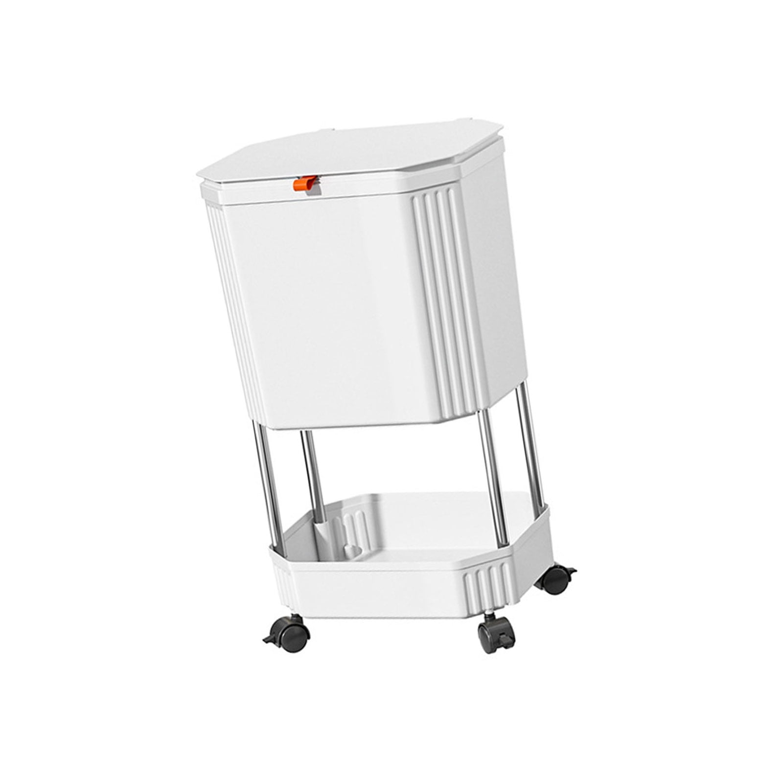 Space Saving Kitchen Trash Can Organizers Storage Shelf with Wheel Not ...