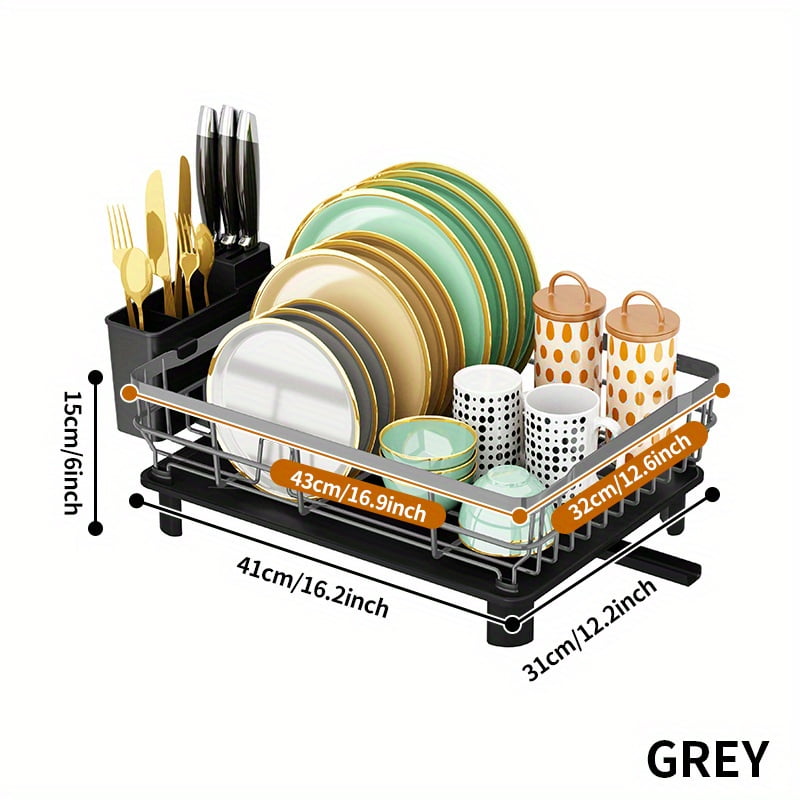 Customer reviews for Space-Saving Large White Dish Drying Rack with ...
