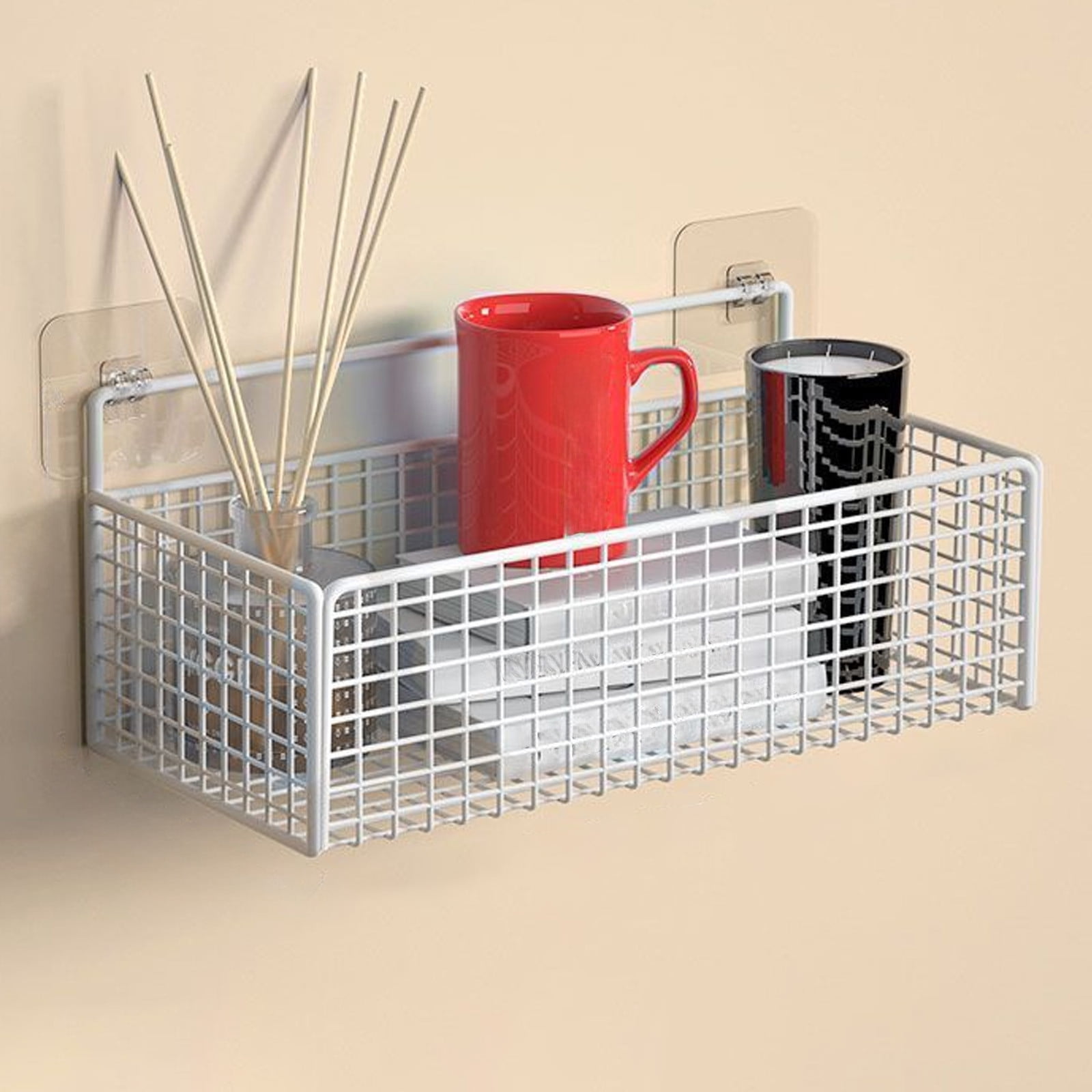 Space-Saving Metal Bathroom and Kitchen Shelves Rack for Wall Or ...