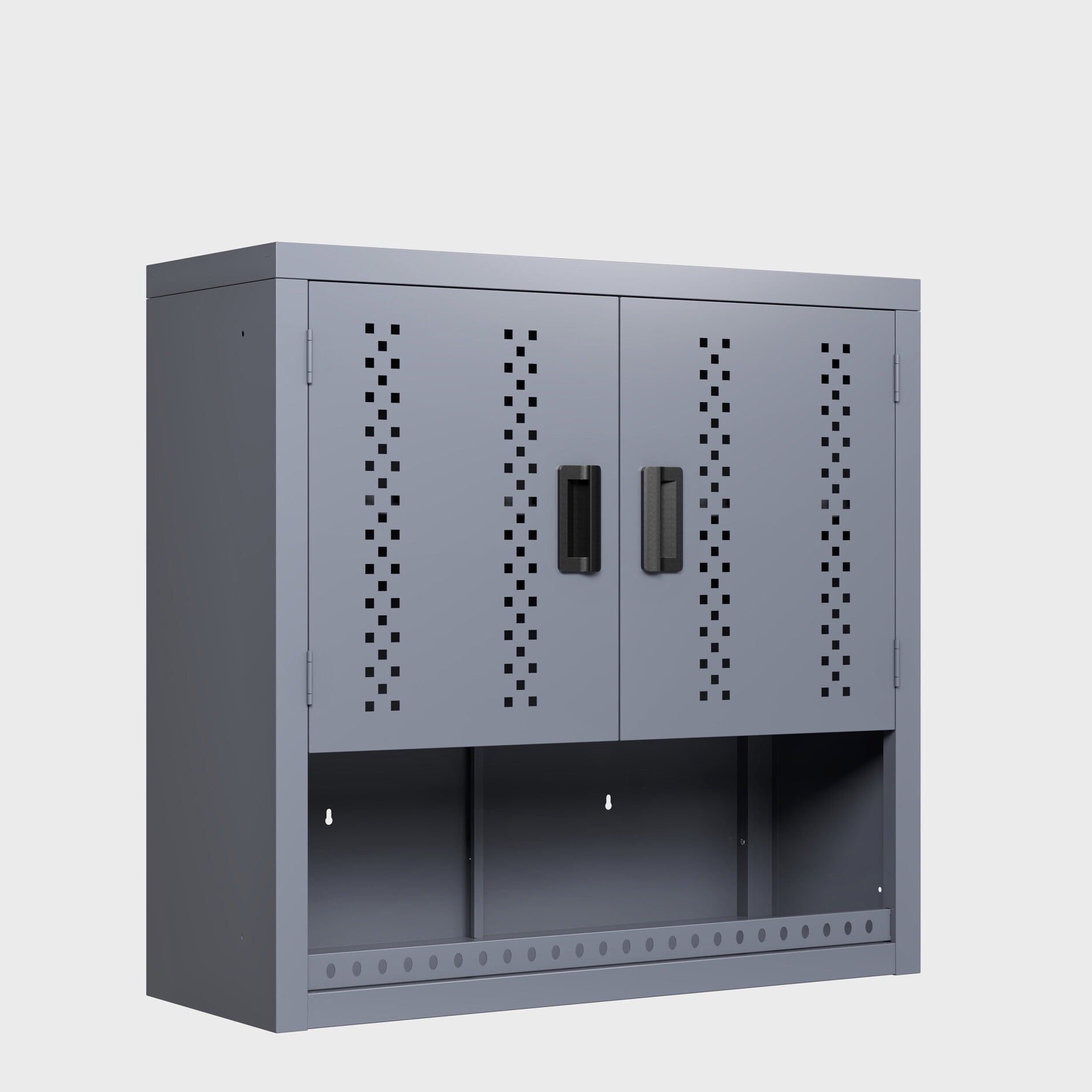 Space-Saving Metal Wall-Mounted Cabinet with Doors - Floating Tool ...