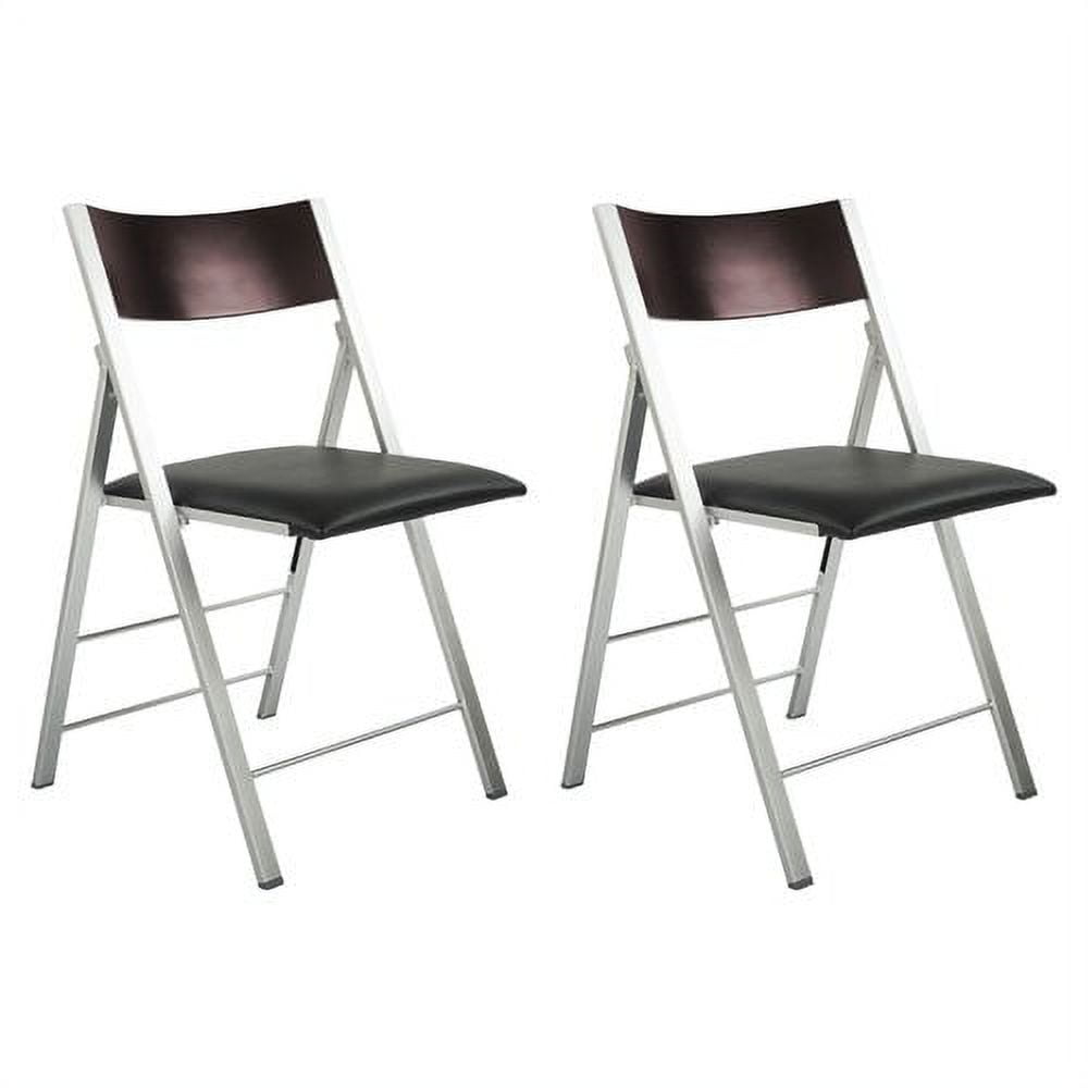 Space Saving Modern Folding Chair with Cushion (Set of 2) - Walmart.com