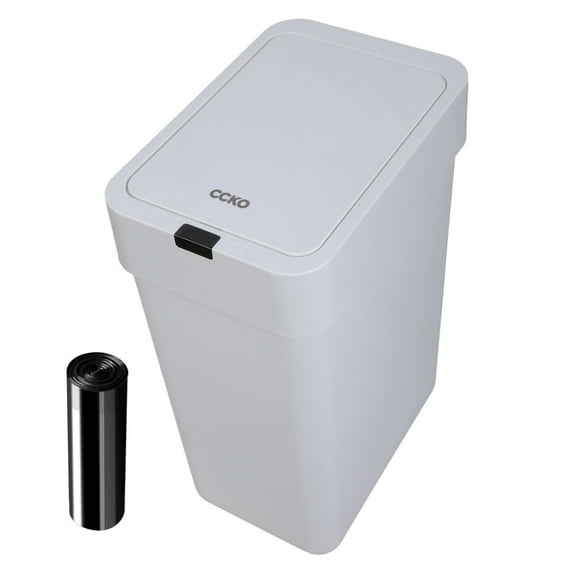 Space Saving Motion Sensors Operated Trash Bin Not Contact Design Quiet ...