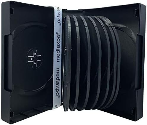 Space-Saving Multi 16 Disc DVD Cases Holders with Flap - Neatly Store ...