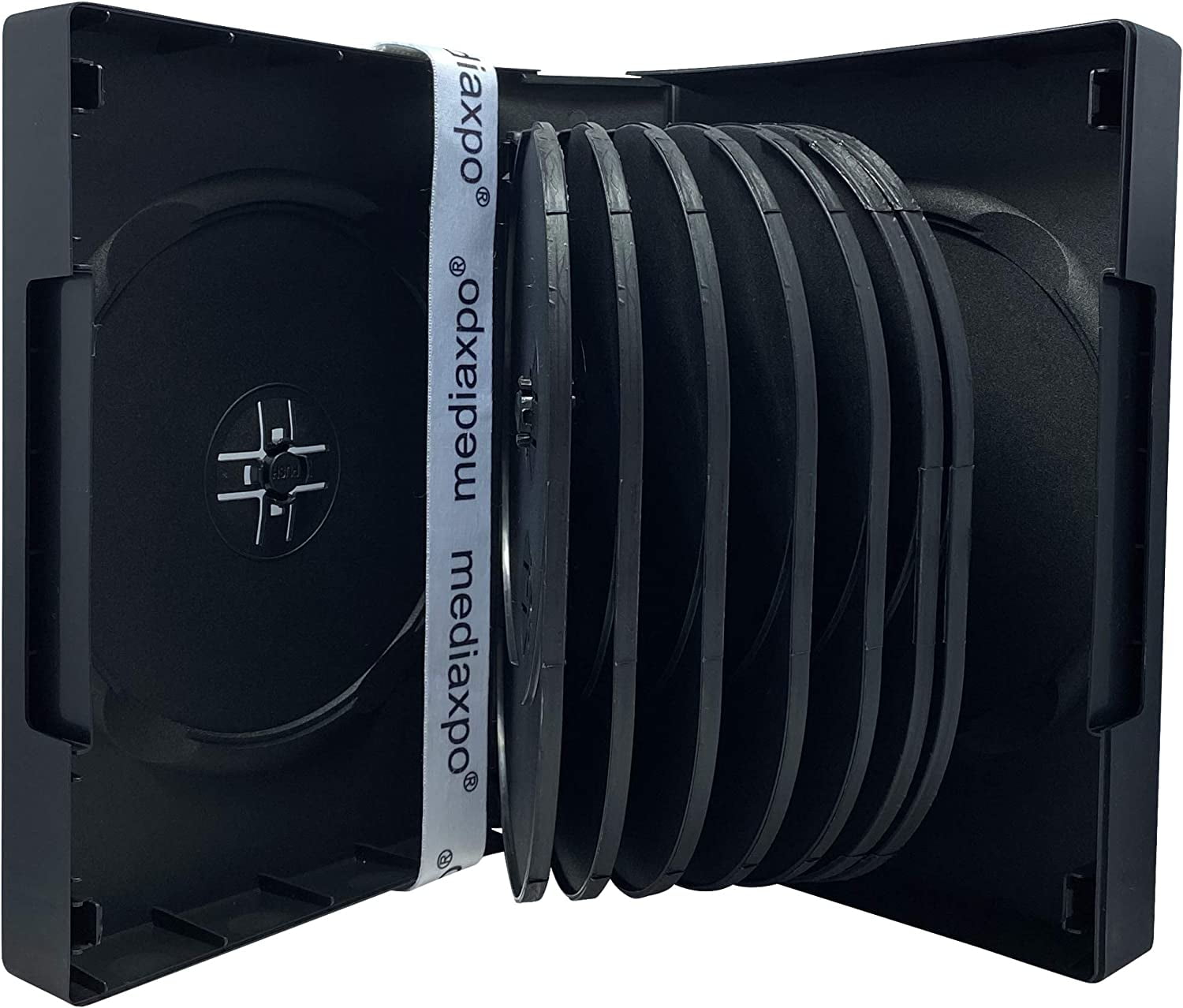 Space-Saving Multi 16 Disc DVD Cases Holders with Flap - Neatly Store ...